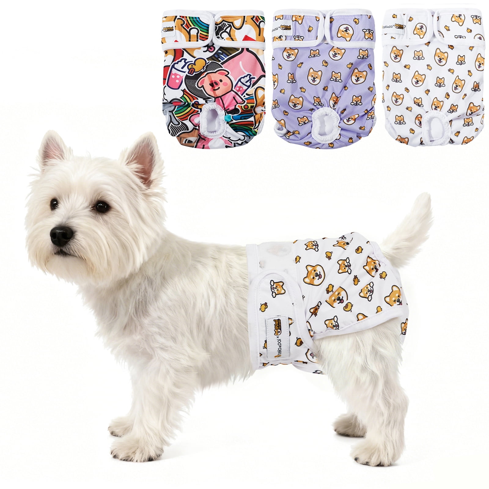 Bella & Pal × PJai & Friends Female Dog Diapers, 3-Pack, Highly ...