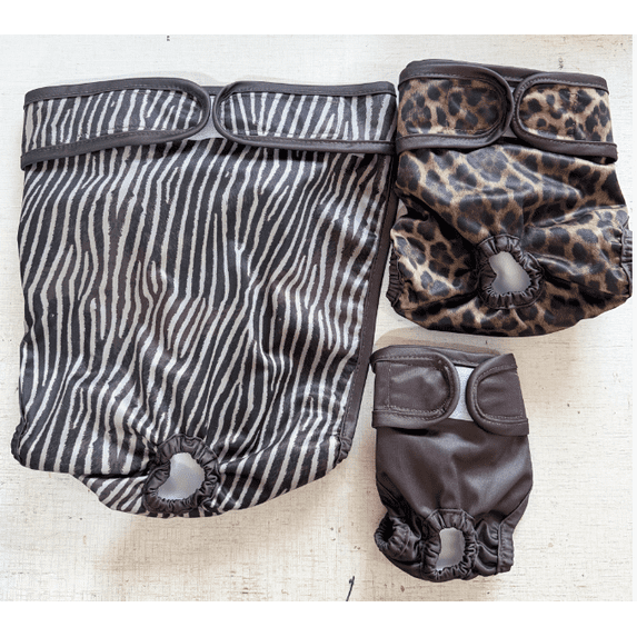 BELLA & PAL Brown Leopard Print Female Dog Diapers, 3-Pack, Highly ...
