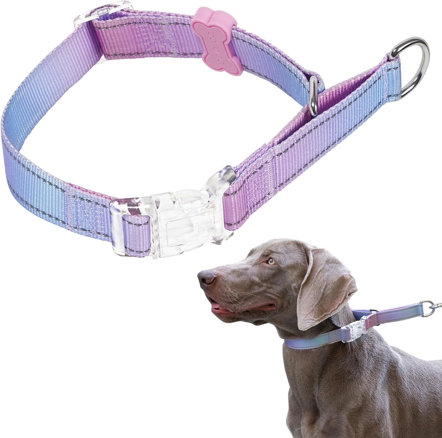 BELLA & PAL Slip Martingale Collar for Dogs, Limited Slip Design, Reflective, Escape-Proof ...