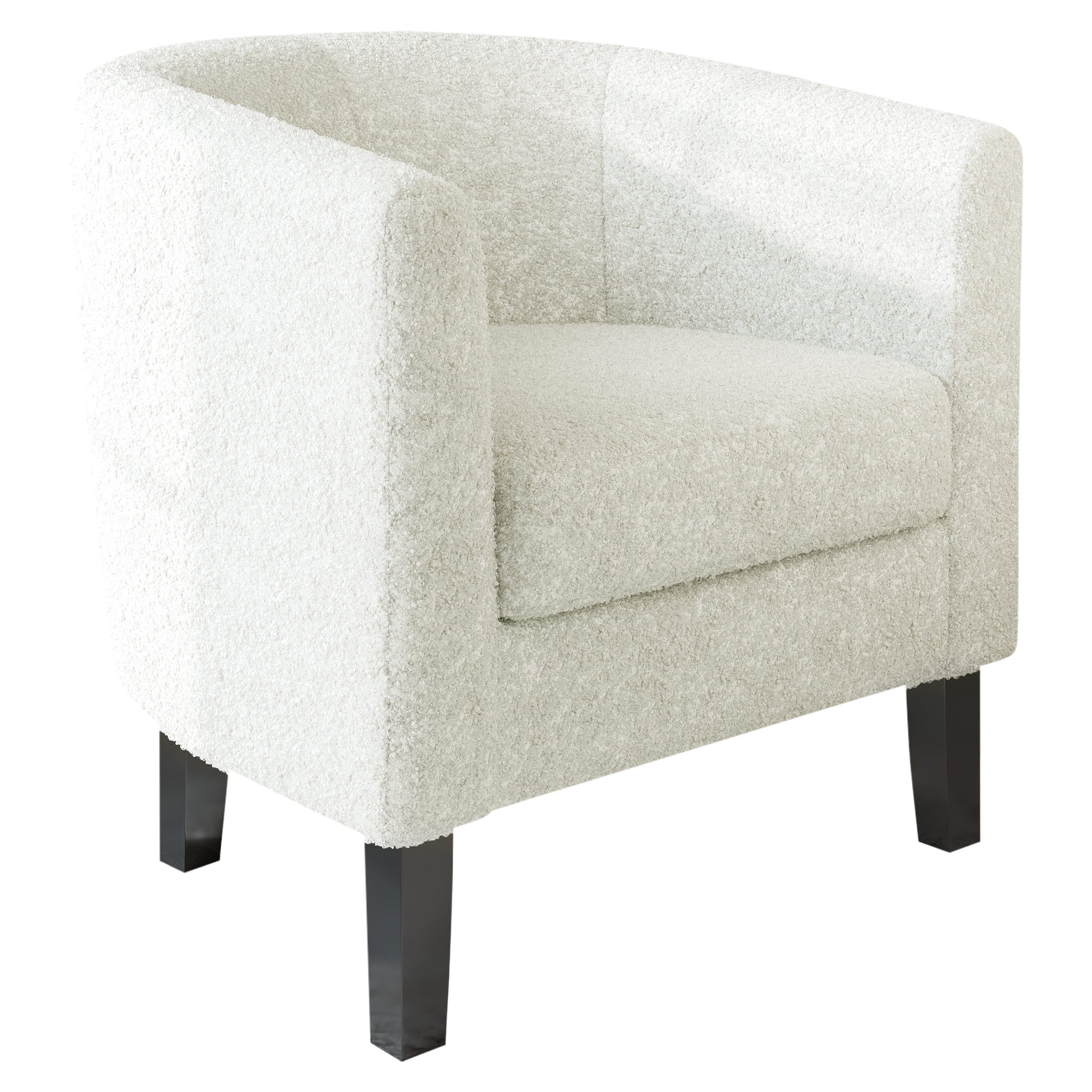 BELLEZE Living Room Chair, Teddy Polyester Accent Chair Barrel Round ...