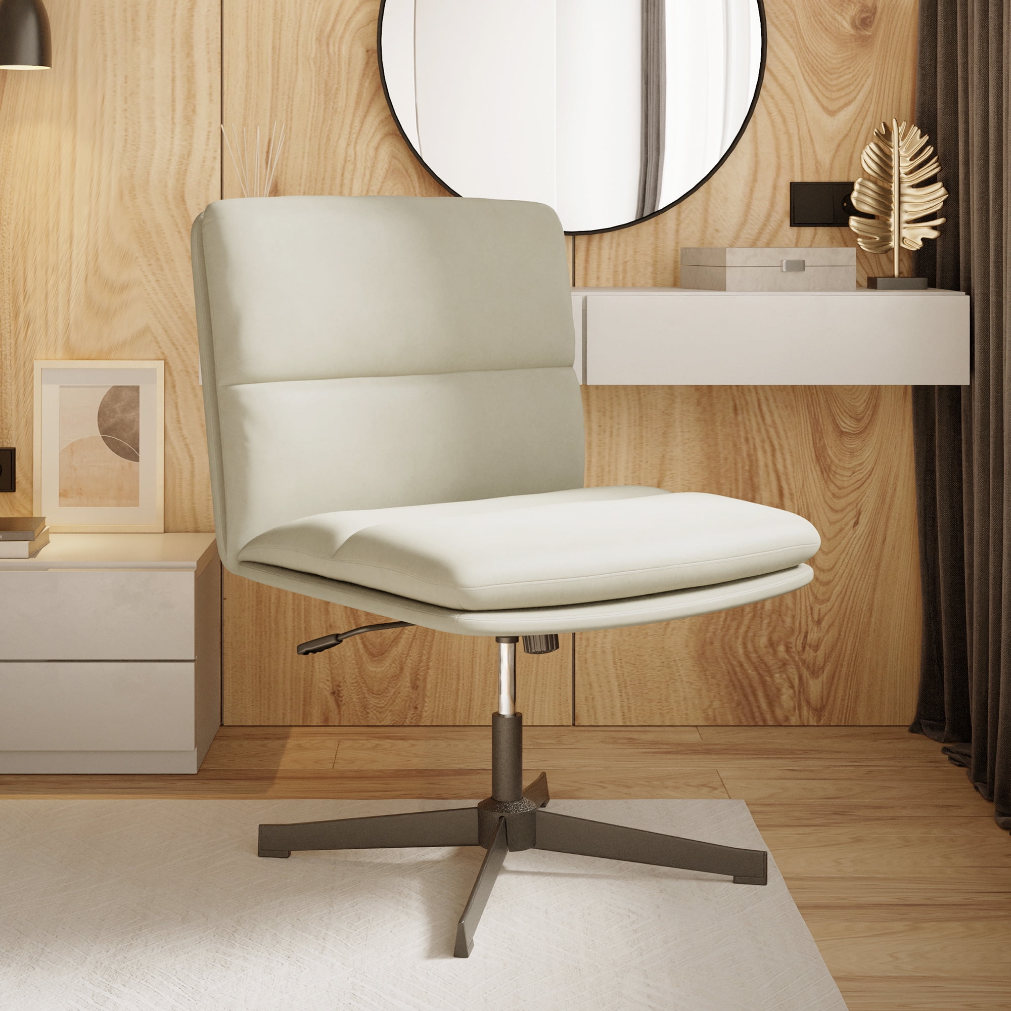 BELLEZE Office Chair, Upholstered PU Leather Computer Desk Chair ...