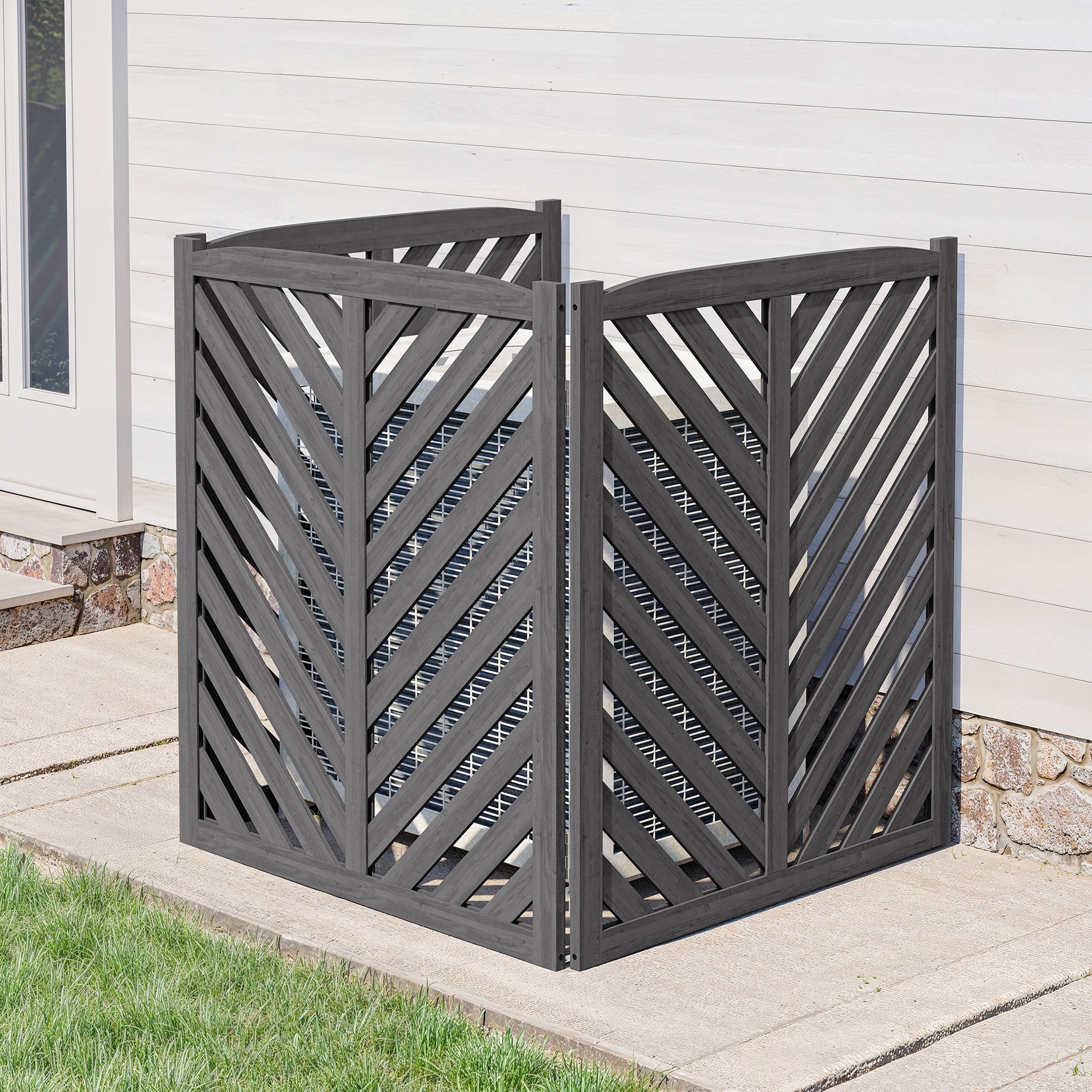 BELLEZE Privacy Fence Panels for Outside, Wooden Air Conditioner Fence ...