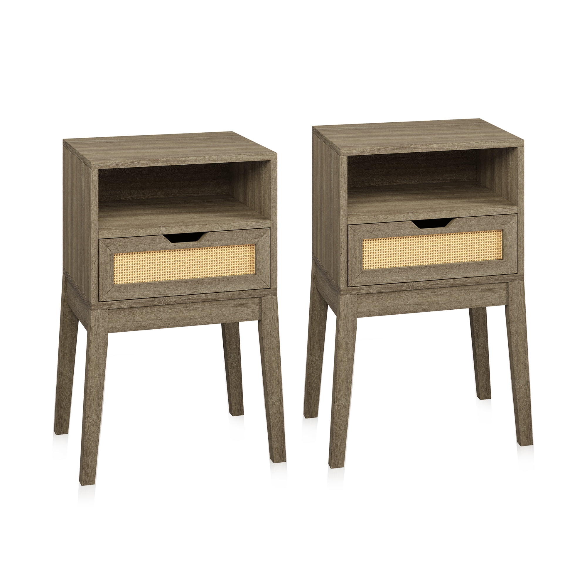 BELLEZE Carl Indoor Bohemian Storage Manufactured Wood Rectangle End ...