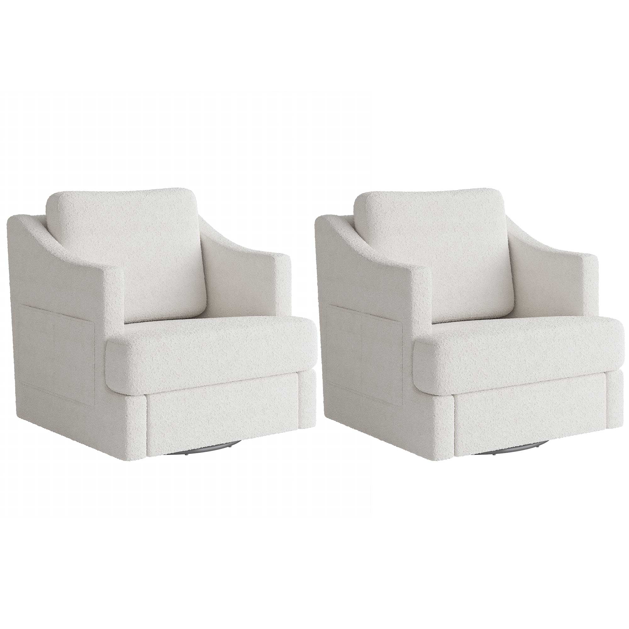 BELLEZE Swivel Accent Chair, Wide Modern Upholstered Armchair 360 ...