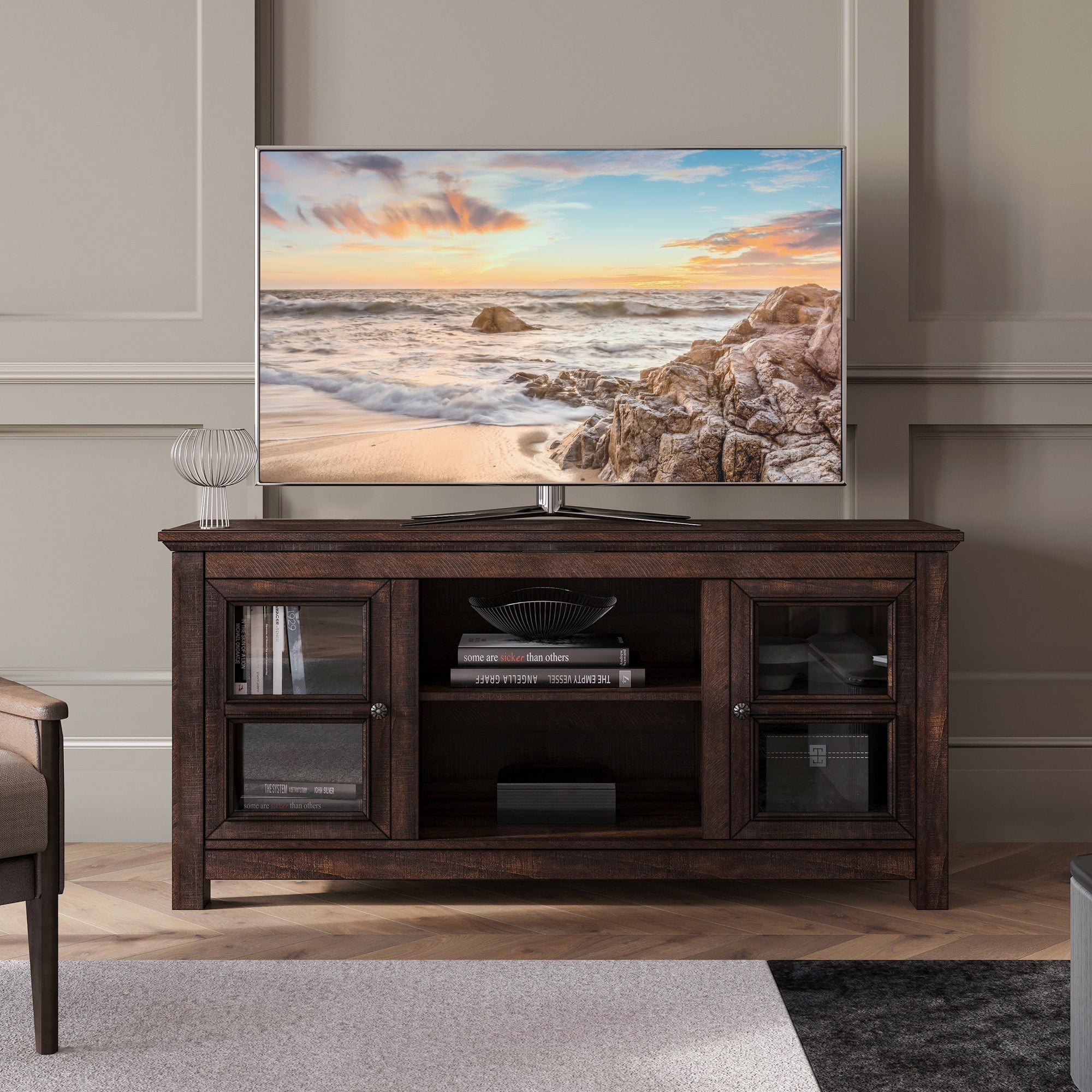 BELLEZE TV Stand Media Entertainment Center Console - Kenton (Espresso ...