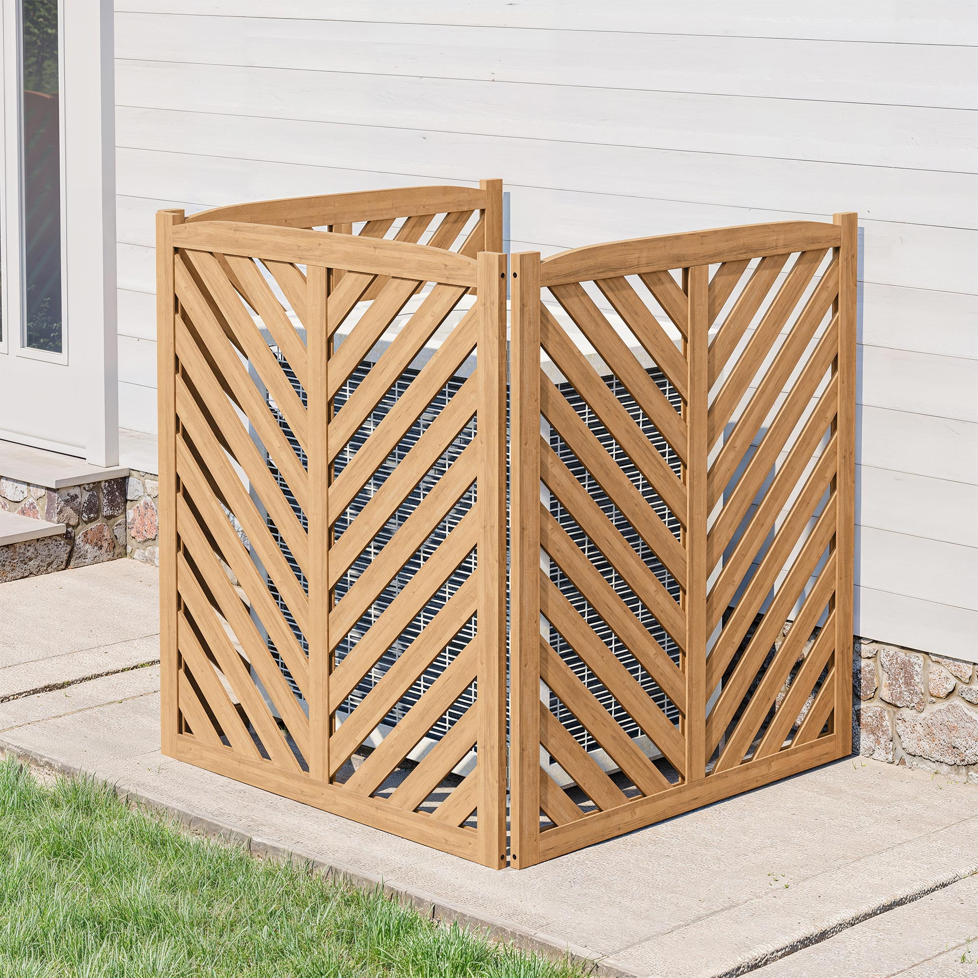 BELLEZE Privacy Fence Panels for Outside, Wooden Air Conditioner Fence ...