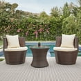 BELLEZE3 Piece Patio Outdoor Rattan Patio Set Wicker Furniture Outdoor ...