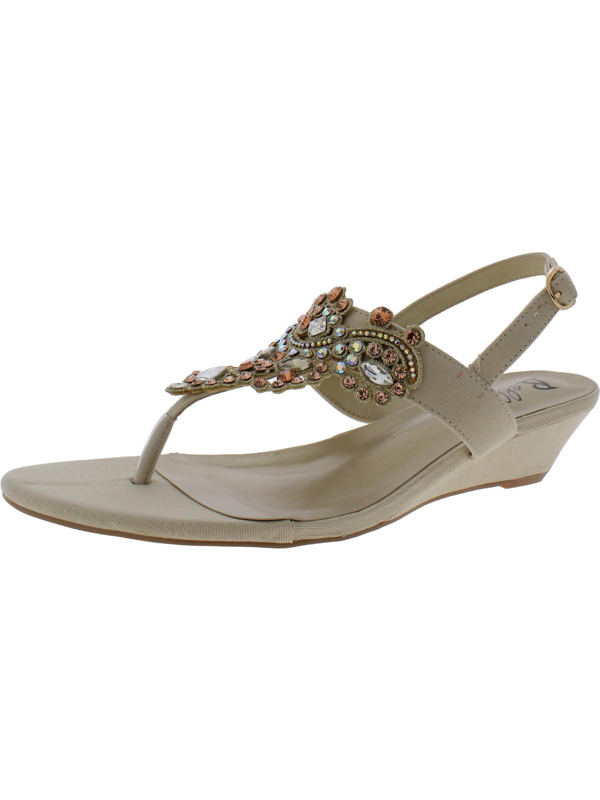 Bellini Womens Loni Canvas Thong T-Strap Sandals - Walmart.com