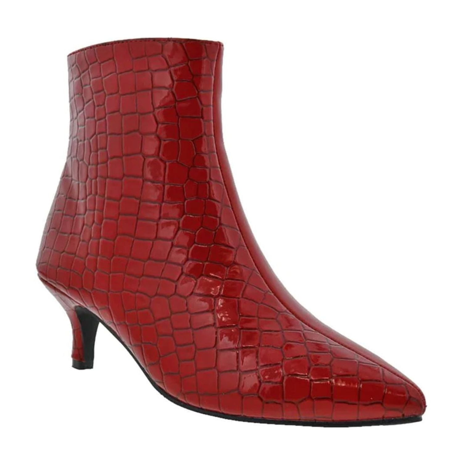 Bellini Vegas Women Pump Bootie In Red Croc Combo - Walmart.com