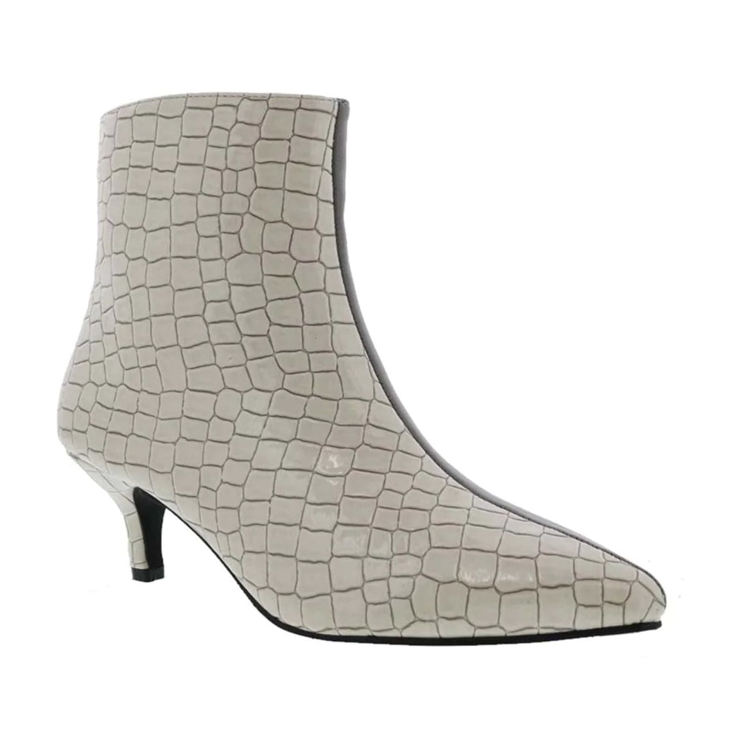 Bellini Vegas Women Pump Bootie In White Grey Croc Combo - Walmart.com