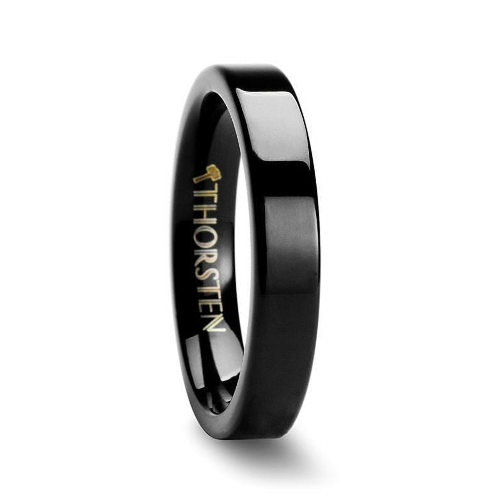 BELLONA Black Flat Tungsten Carbide Wedding Band - 4mm - 6mm - Walmart.com