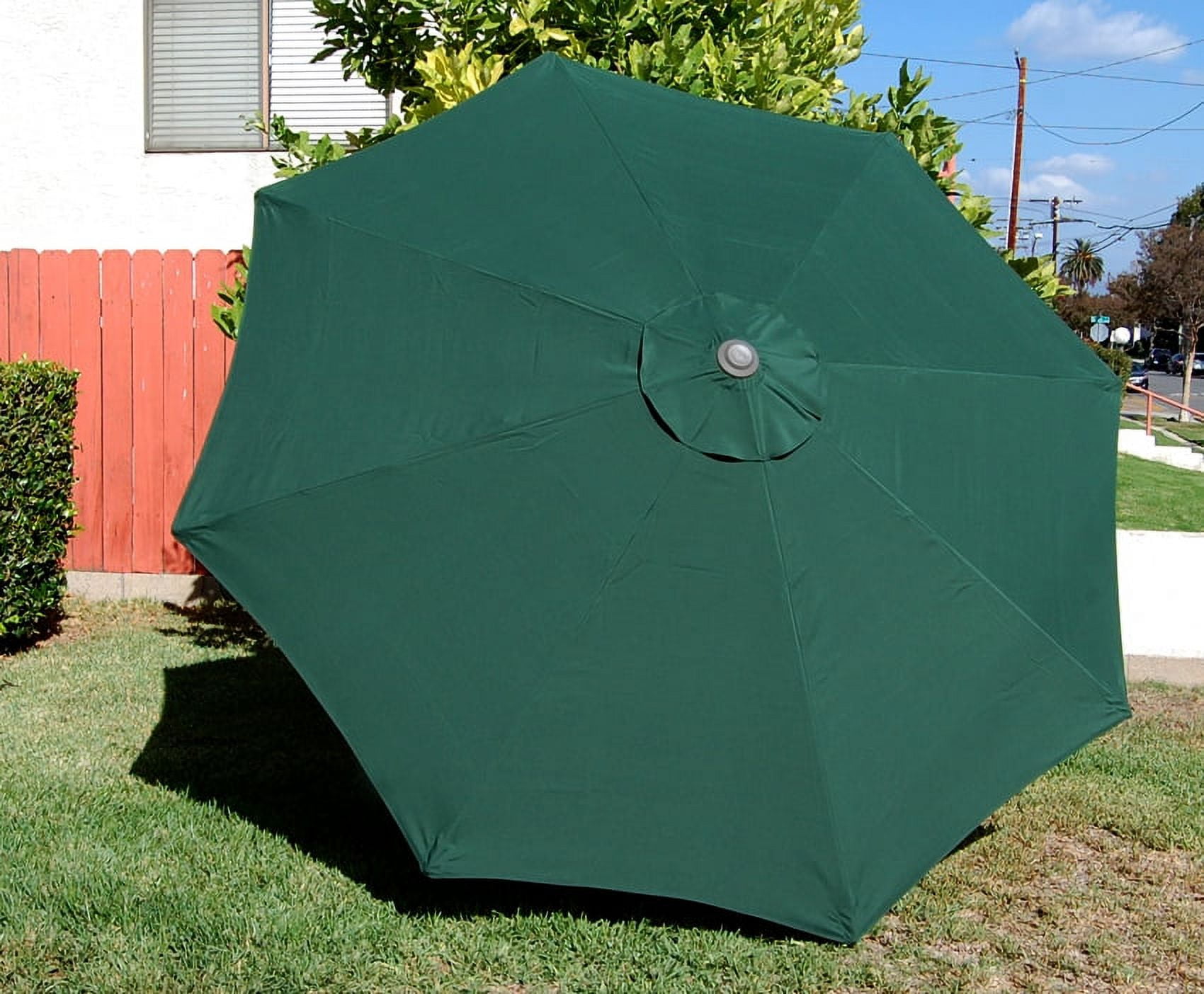 Bellrino Decor 8-Rib Green Octagon Patio Umbrella Canopy, Fade ...