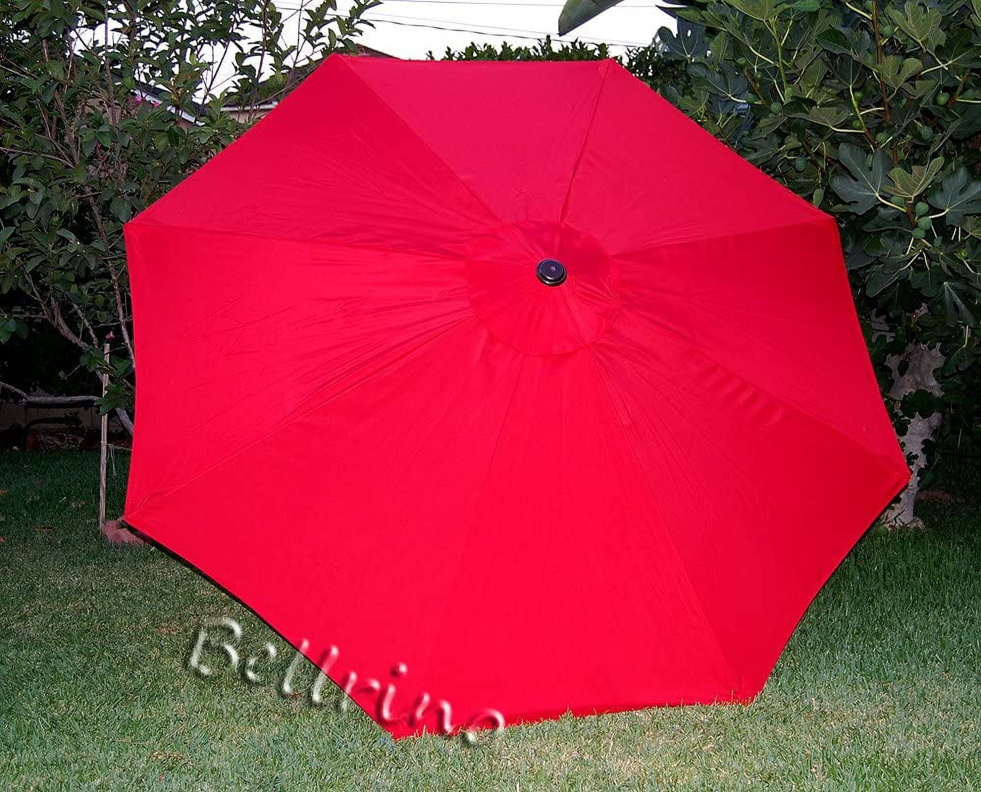 BELLRINO Replacement Umbrella Canopy for 10 ft 8 Ribs Red Color (Canopy ...