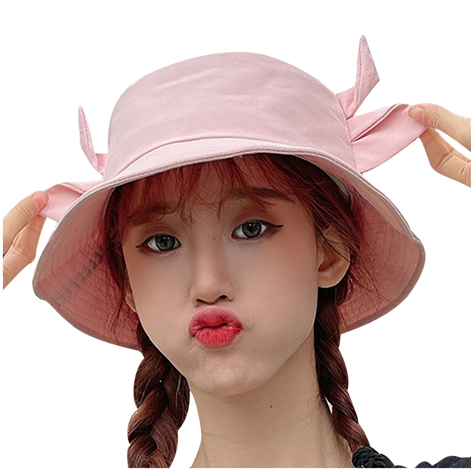 BELLZELY Summer Hats for Women Clearance Women Summer Outdoor Hat Fisherman's Hat Beach Sun ...