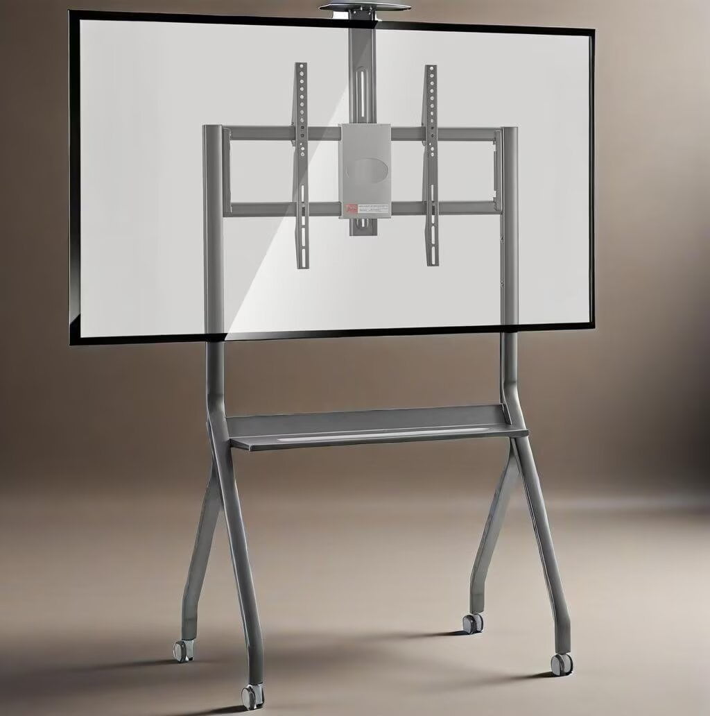 BELNET Electronics Stands Rolling TV Stand with Adjustable Shelf up to ...