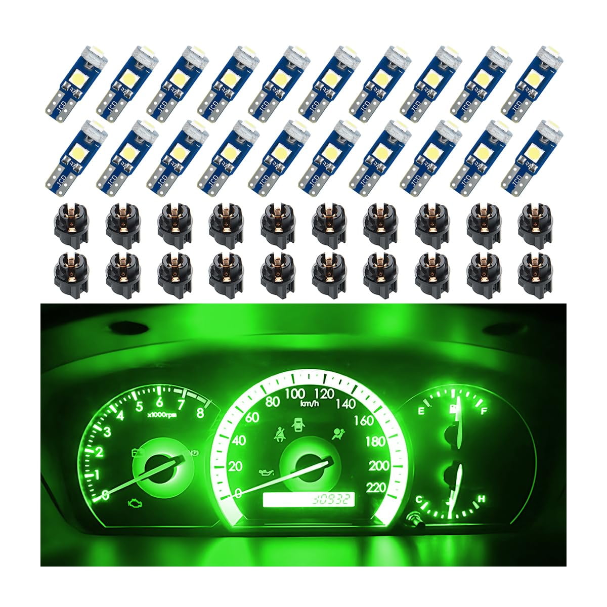 BELOMI 20 Pcs T5 STF9 LED Lights for Car Dashboard, High Light Bulb ...