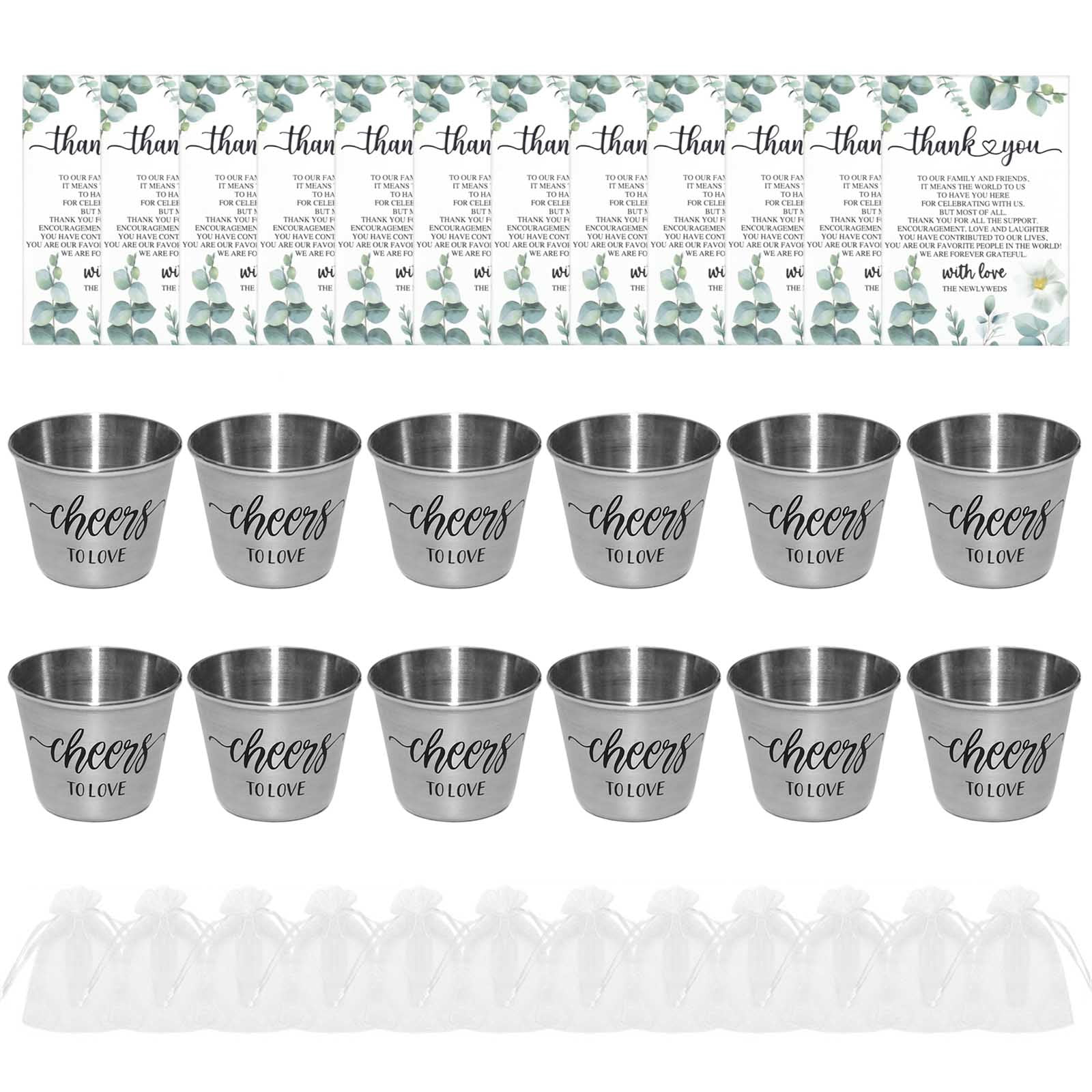 BELOWSYALER 12Pcs Keepsakes Wedding Souvenirs with Organza Bags and ...