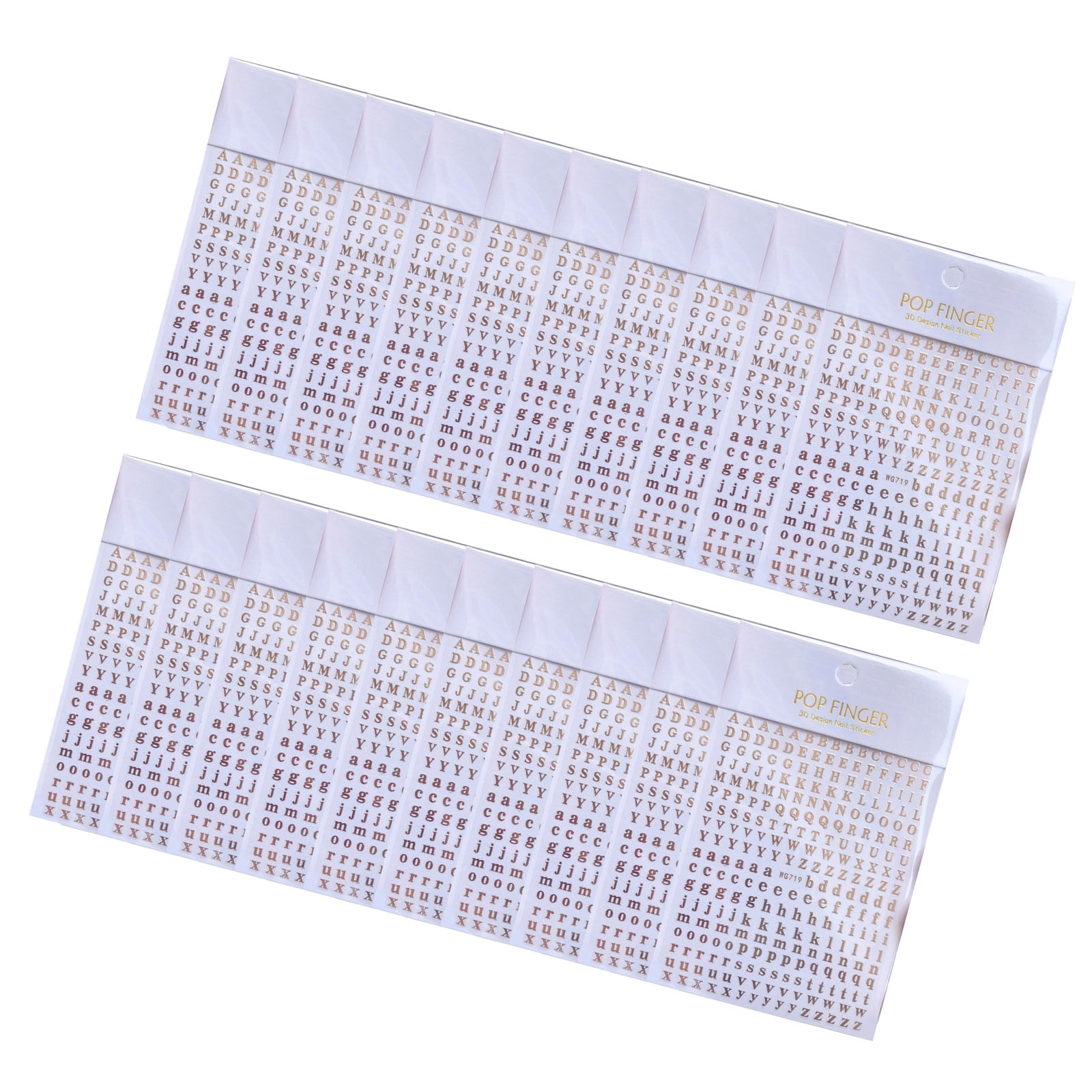 BELOWSYALER 20 Pieces Adhesive Manicure Letter Sticker English ...