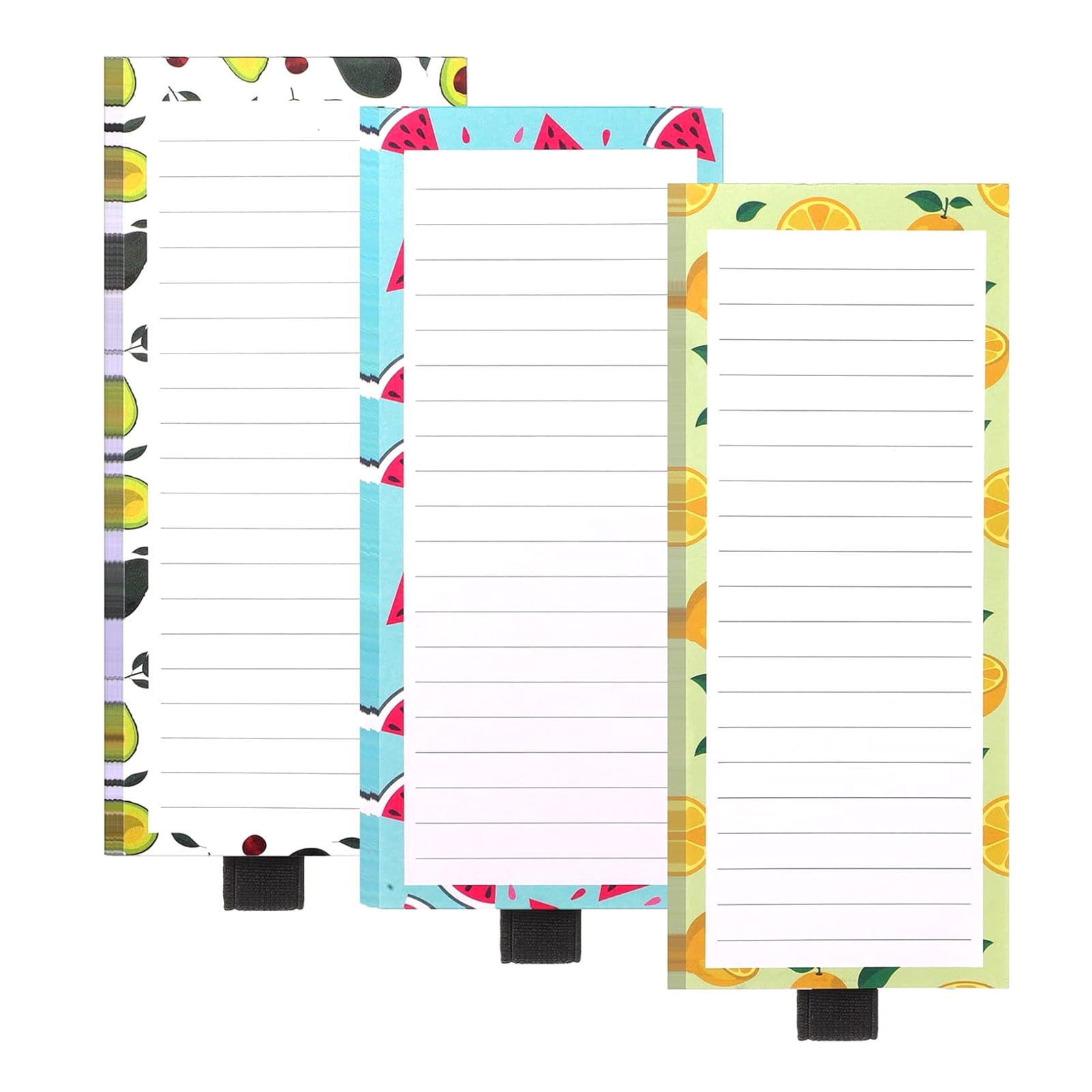 BELOWSYALER 3x8Inch Magnet Notepads for Fridge Grocery List, Fruit ...