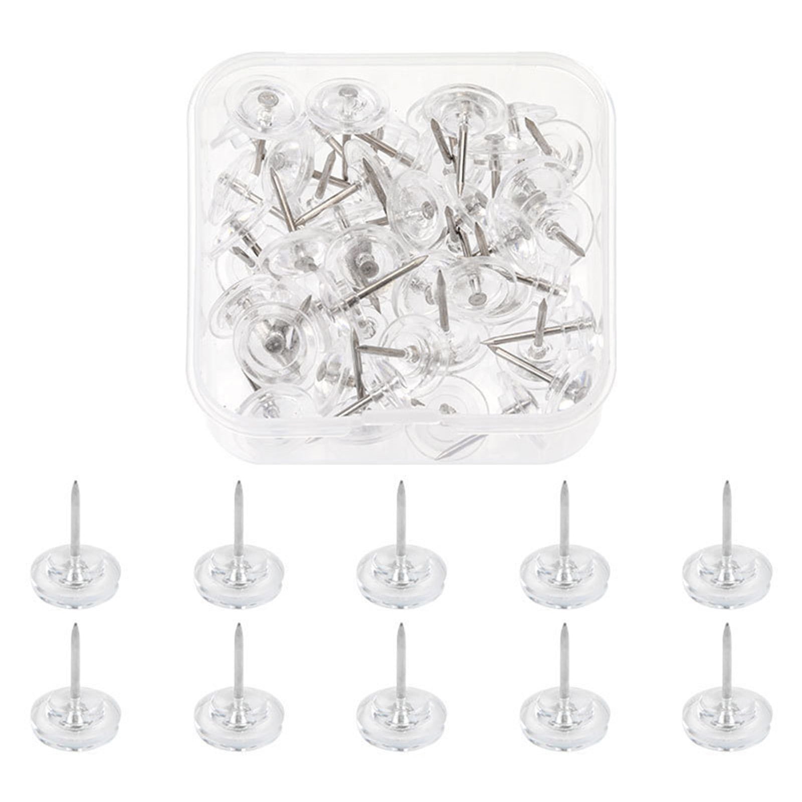 BELOWSYALER 50Pcs Push Pins Decorative Map Pins Cork Notice Board Thumb ...