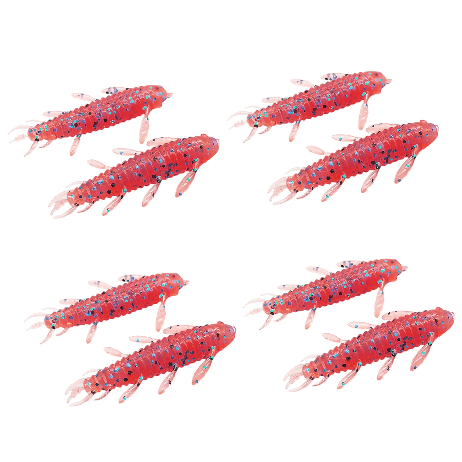 BELOWSYALER 8Pcs Wacky Fish Lures Silkworms Bass Fishing Wacky Soft ...