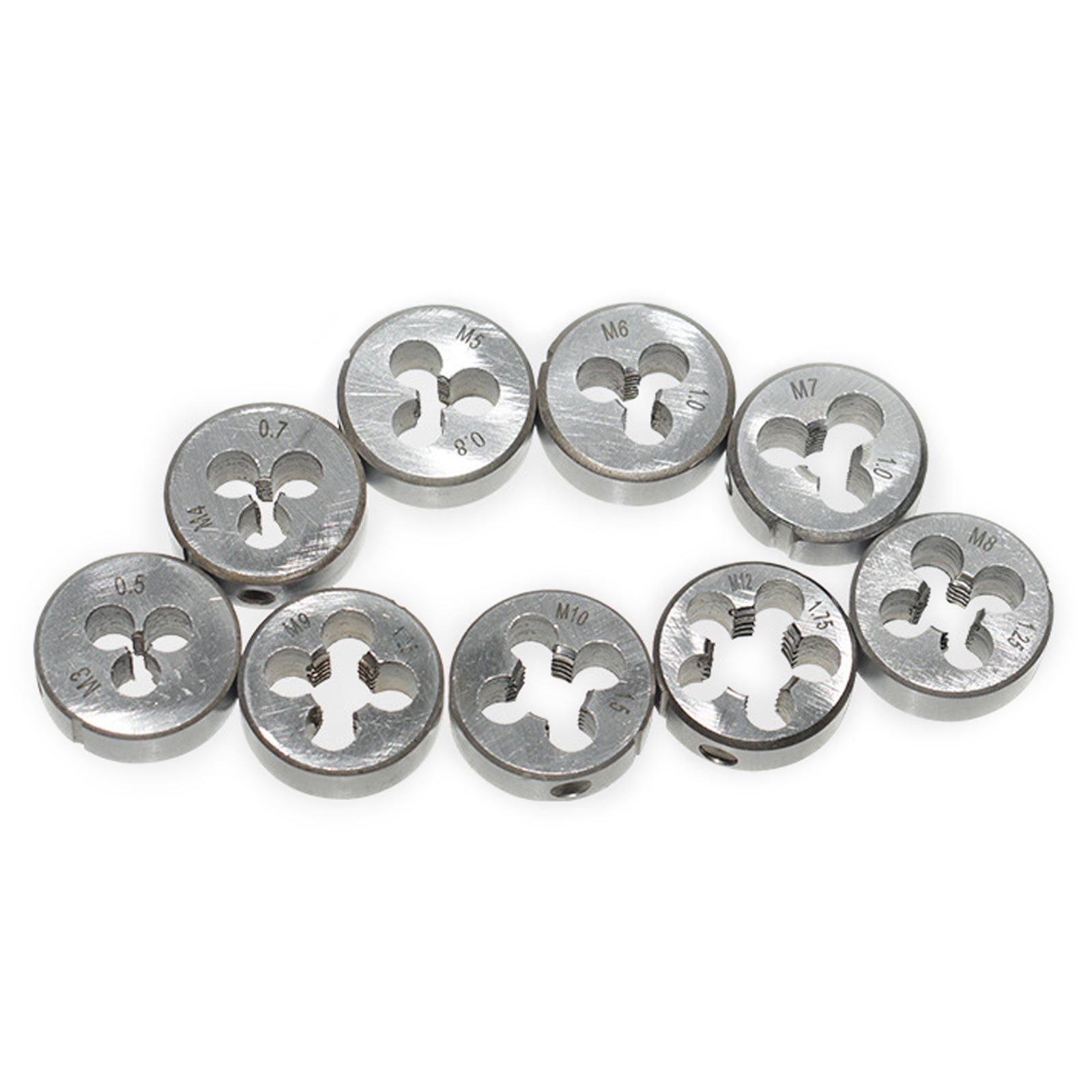 BELOWSYALER 9Piece Left Hand Metric Thread Die Set Mechanical ...