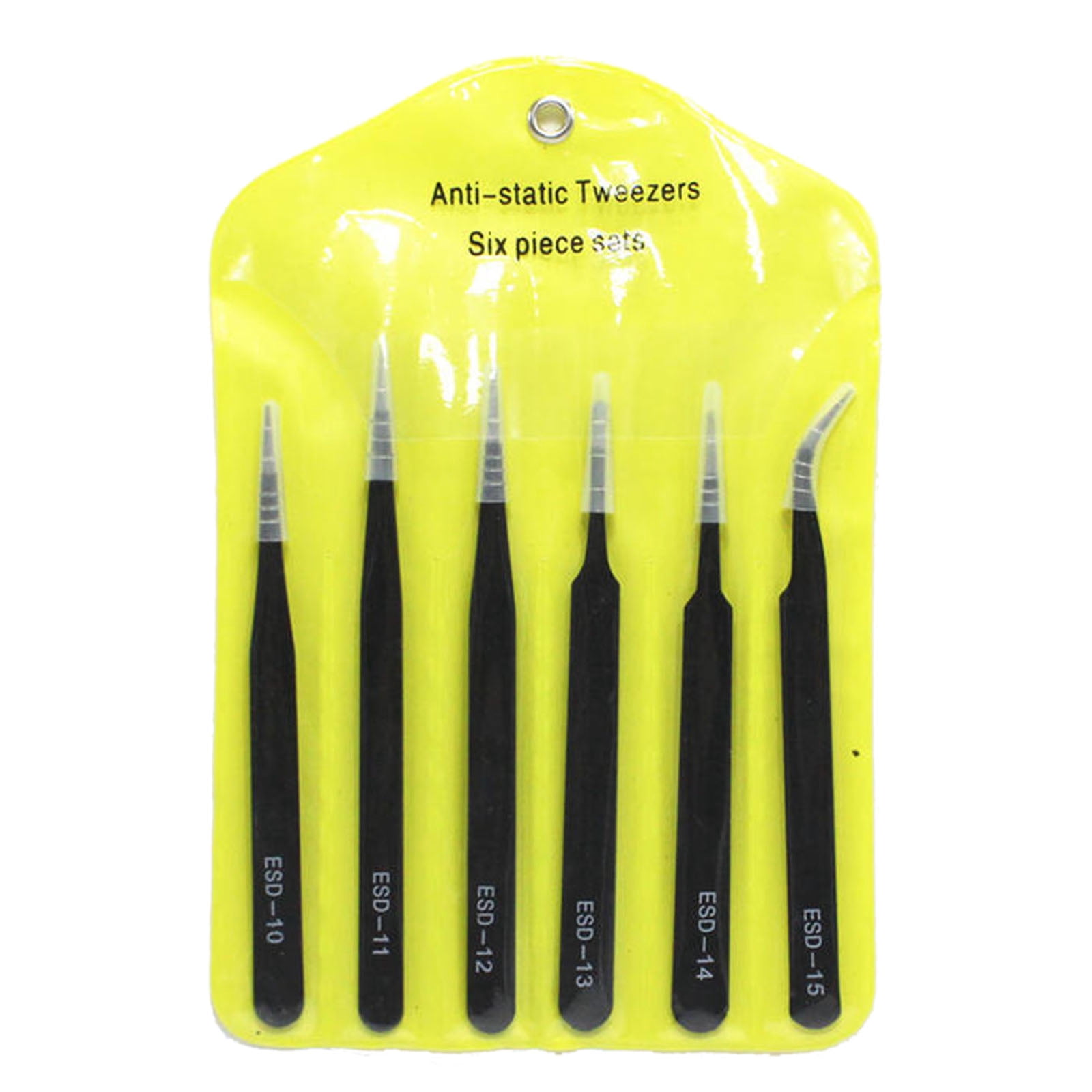 BELOWSYALER Black Coated Tweezers Ergonomic Tweezers Electronics ...