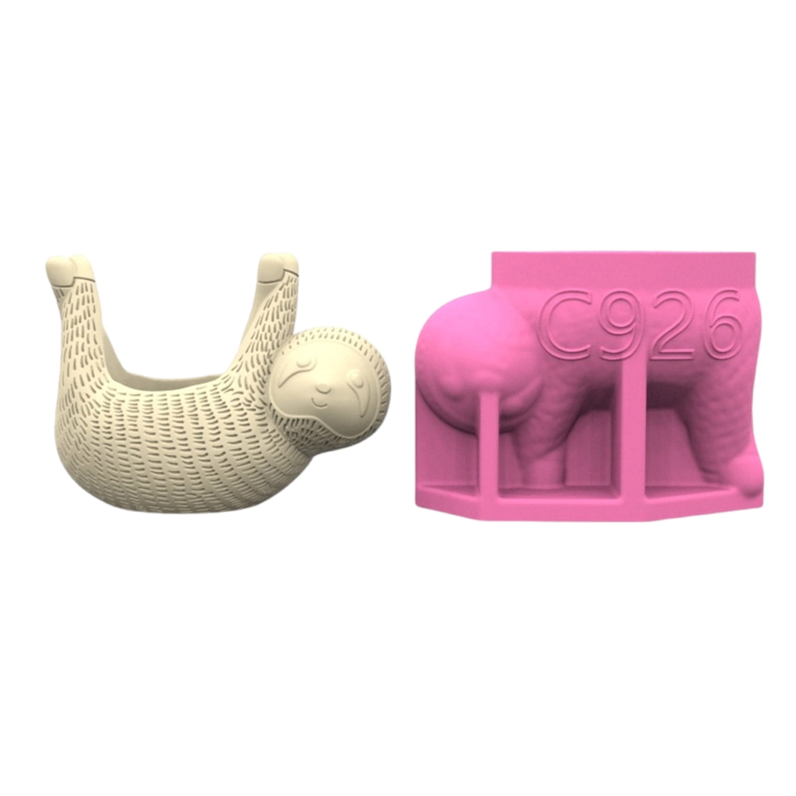 BELOWSYALER Creative Silicone Mould Plant Pots Molds Sloths Shape Epoxy ...