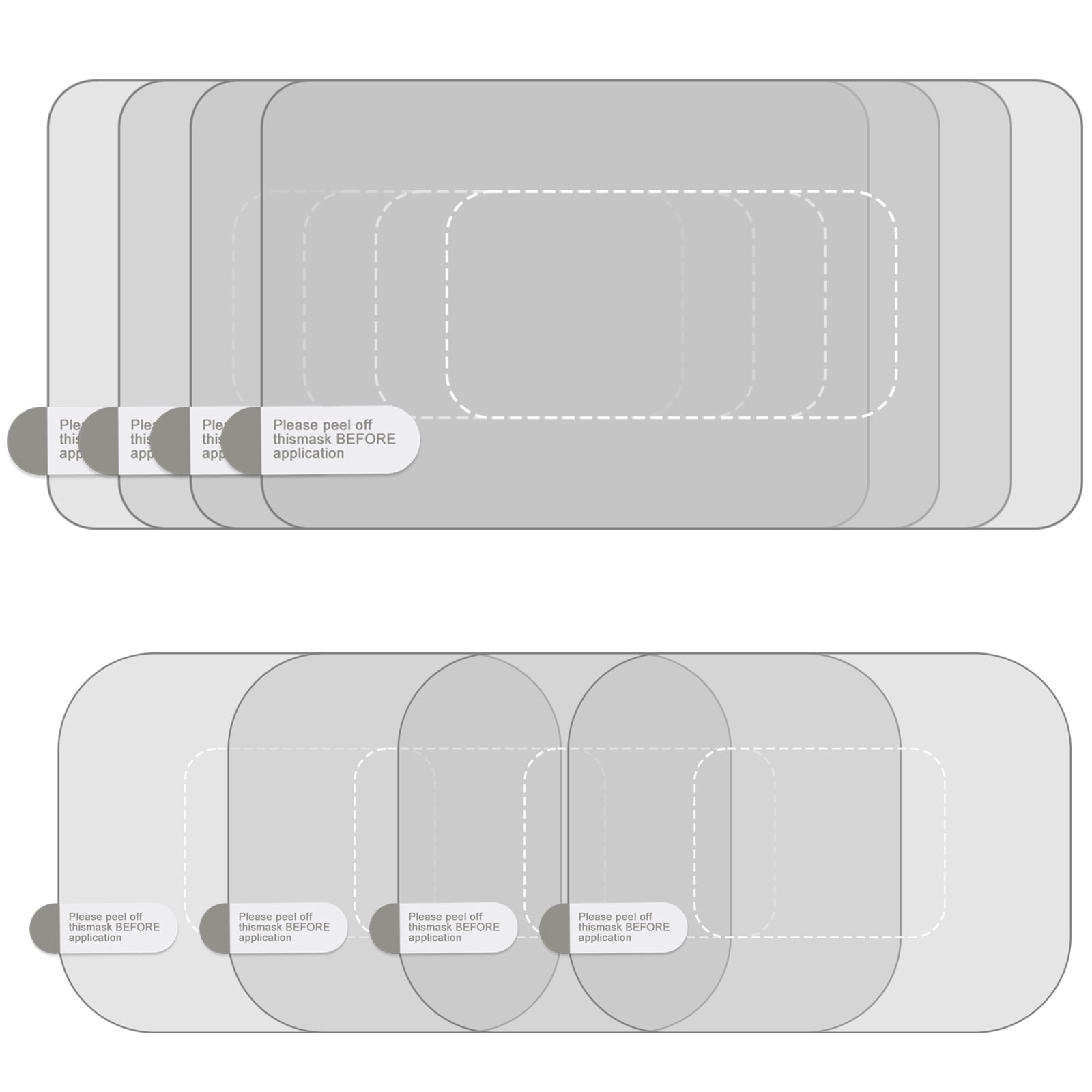 BELOWSYALER Easy Install Electrostatic Windshield Film Mounting Dashcam ...