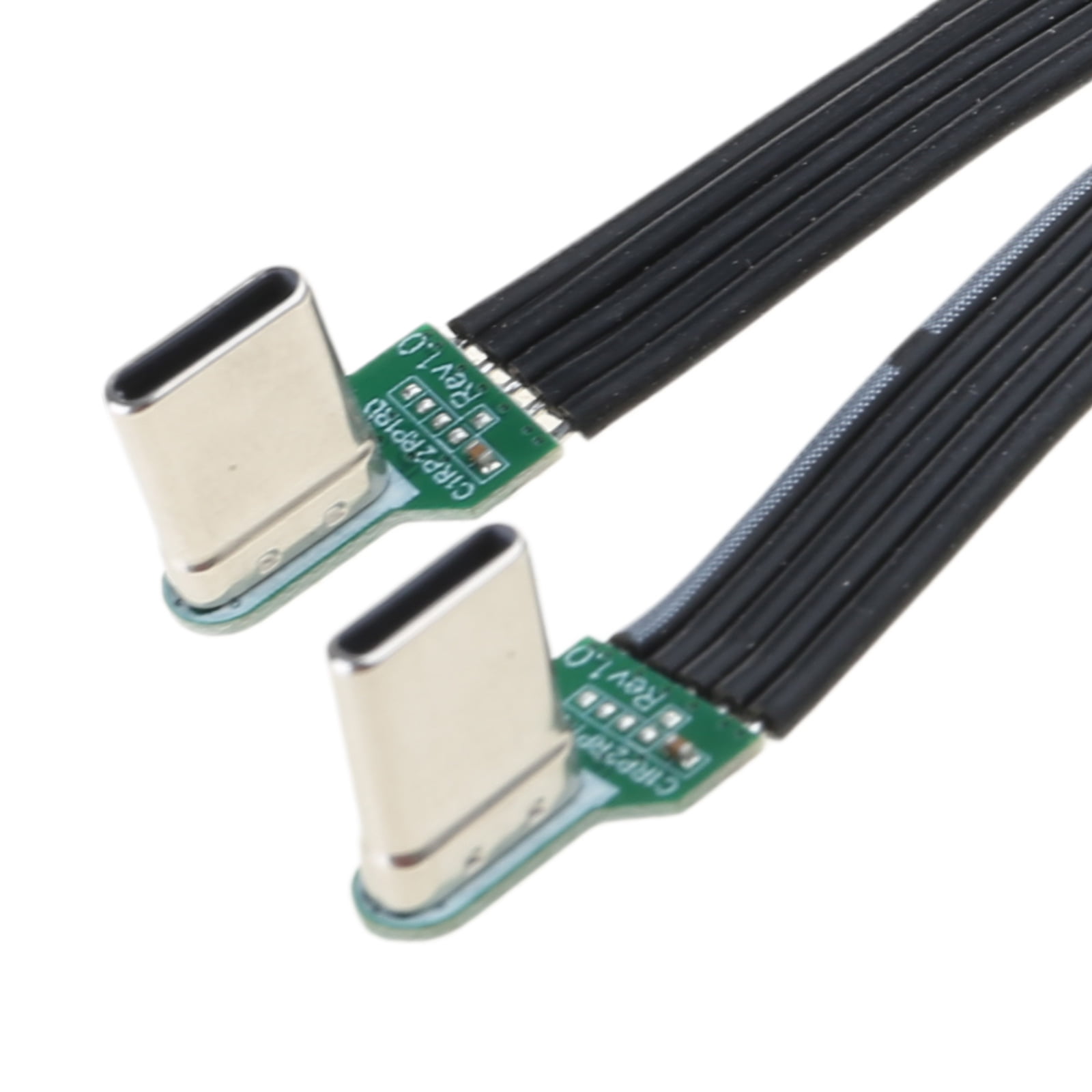 BELOWSYALER Flat Silicone USB C Cable with Left/Right Angled Connectors ...