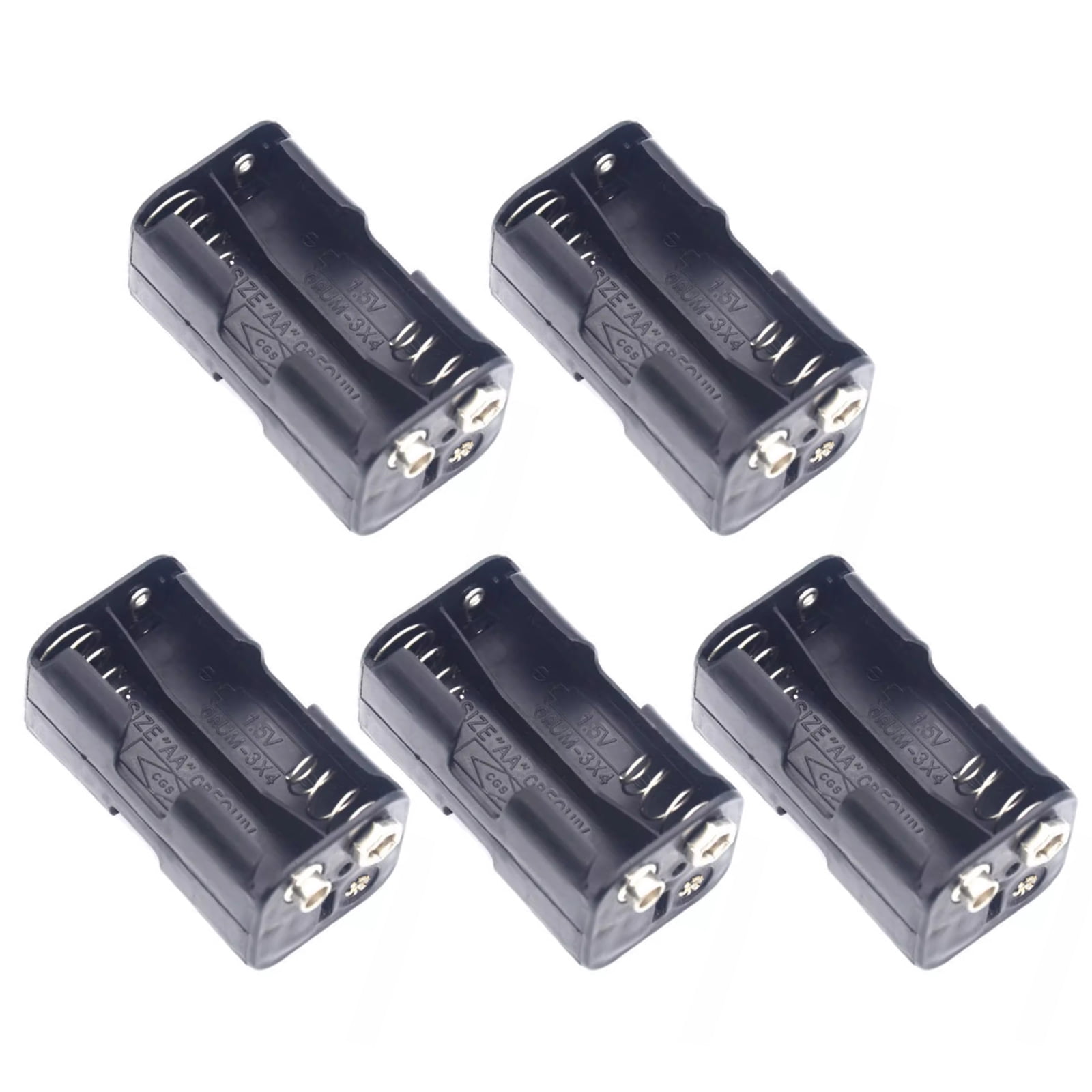 BELOWSYALER Lightweight Black Box 4xAA Battery Holder 9V Enclosures ...