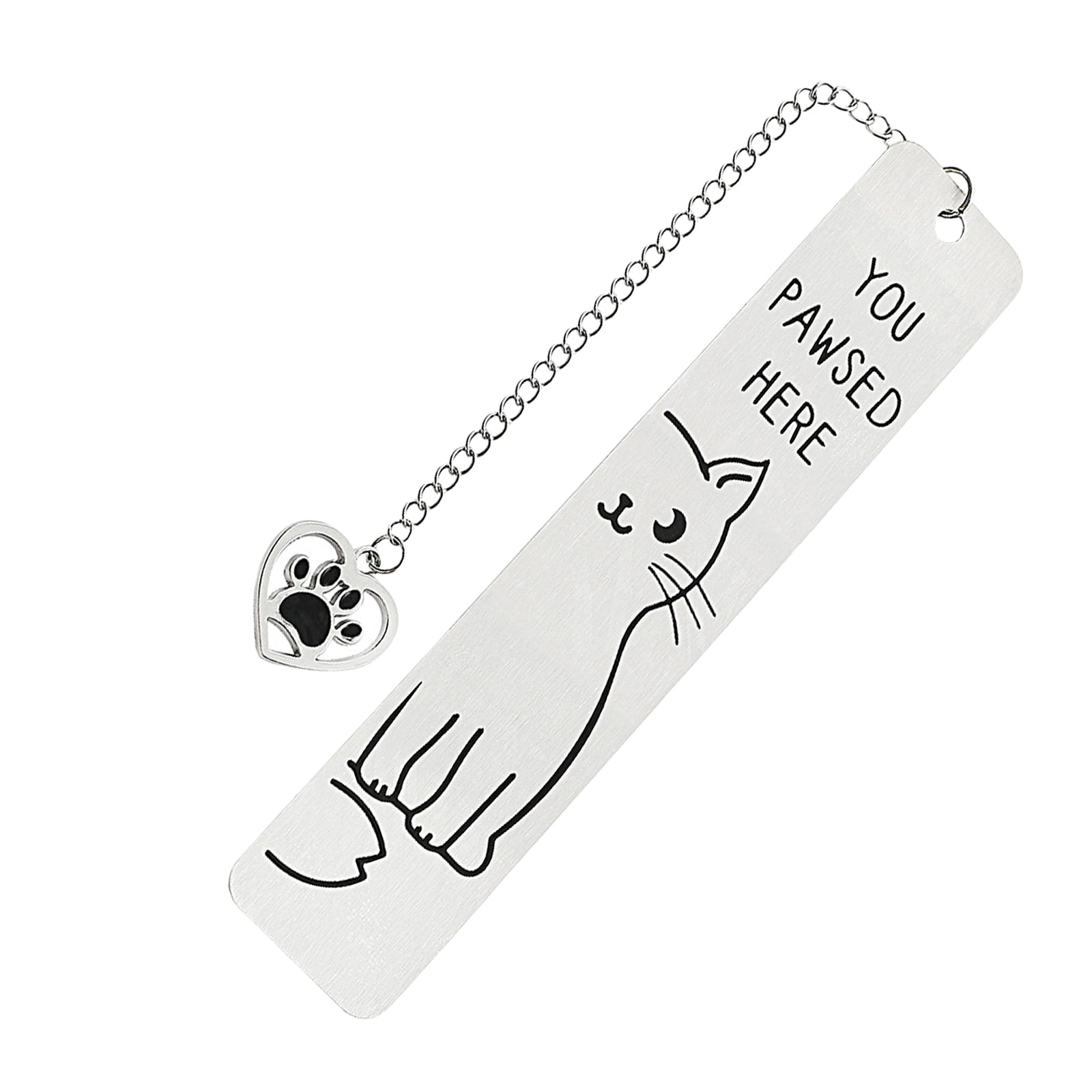 BELOWSYALER Stainless Steel Cats Bookmarks Chain Bookmarks Pendant ...