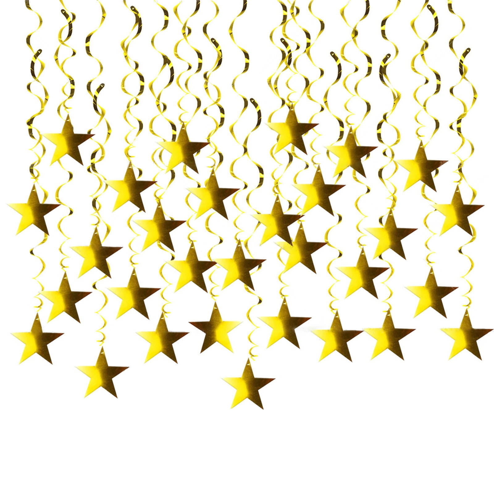 BELOWSYALER Star Party Decors Festival Golden Star Hanging Ornament Stylish Decoration for ...