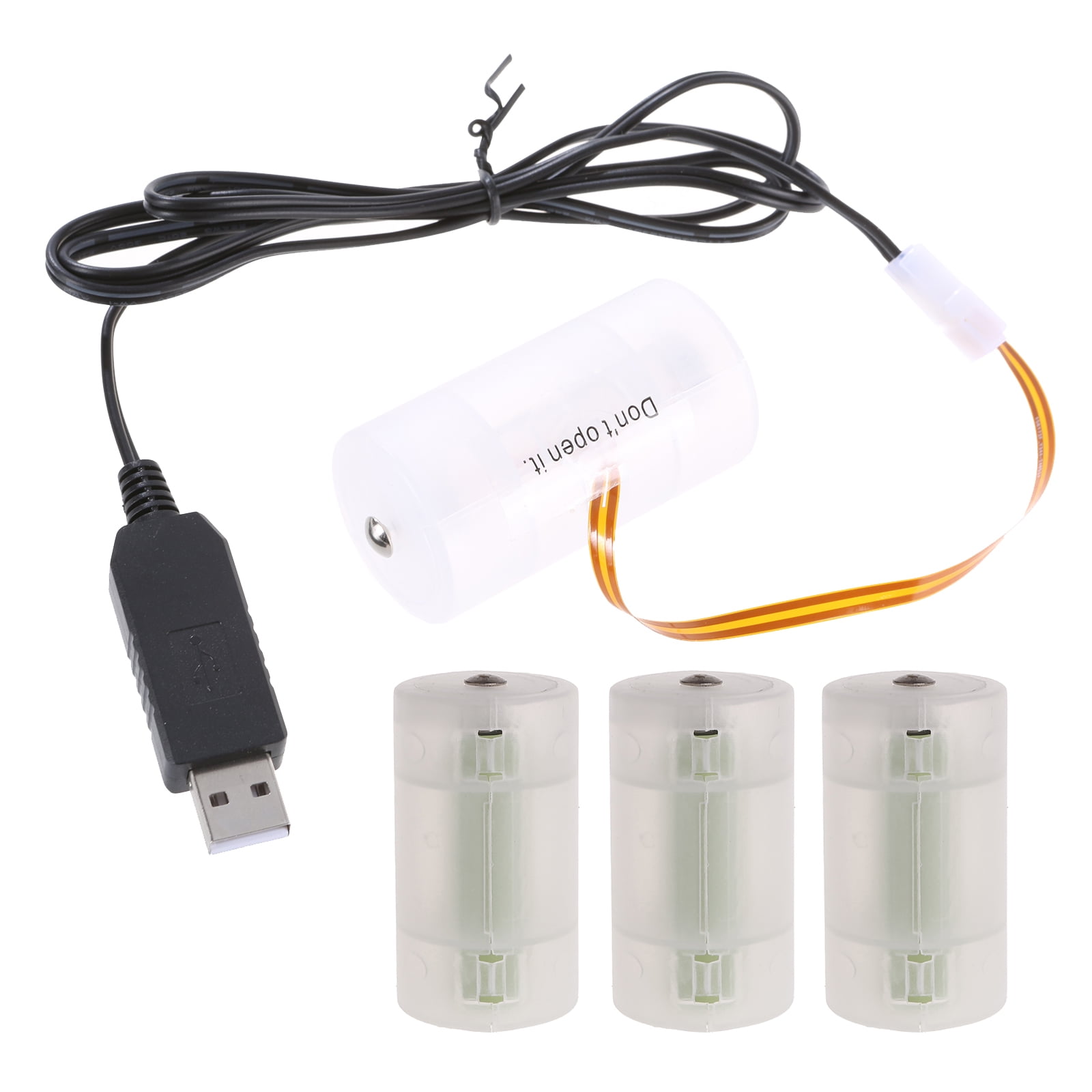 BELOWSYALER USB 5V to 6V LR20 D Dummys Battery Eliminates Cable for ...