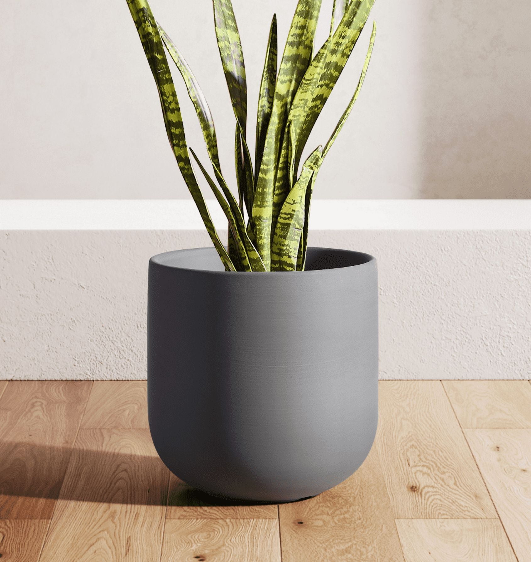 BEMAY 10" Plant Pots, Ceramic Flower Pots with Drainage Hole & Plug ...