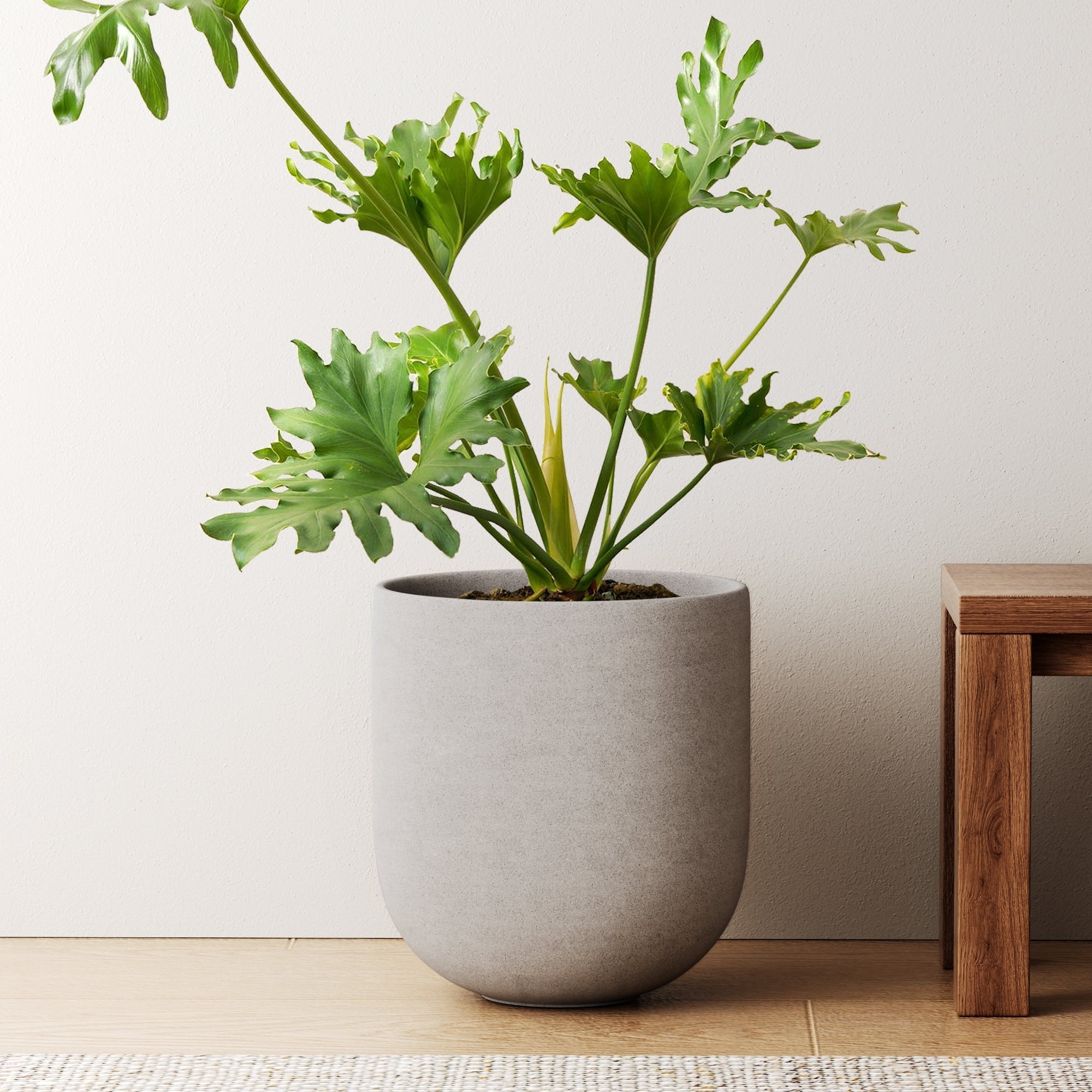 BEMAY 10" Plant Pots,Ceramic Planters with Drainage Hole Plug,Flower ...