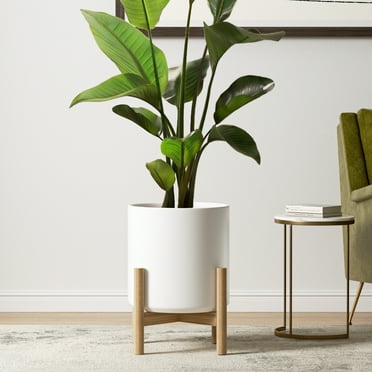 BEMAY 10" Plant Pots,Ceramic Planters with Drainage Hole Plug,Flower ...