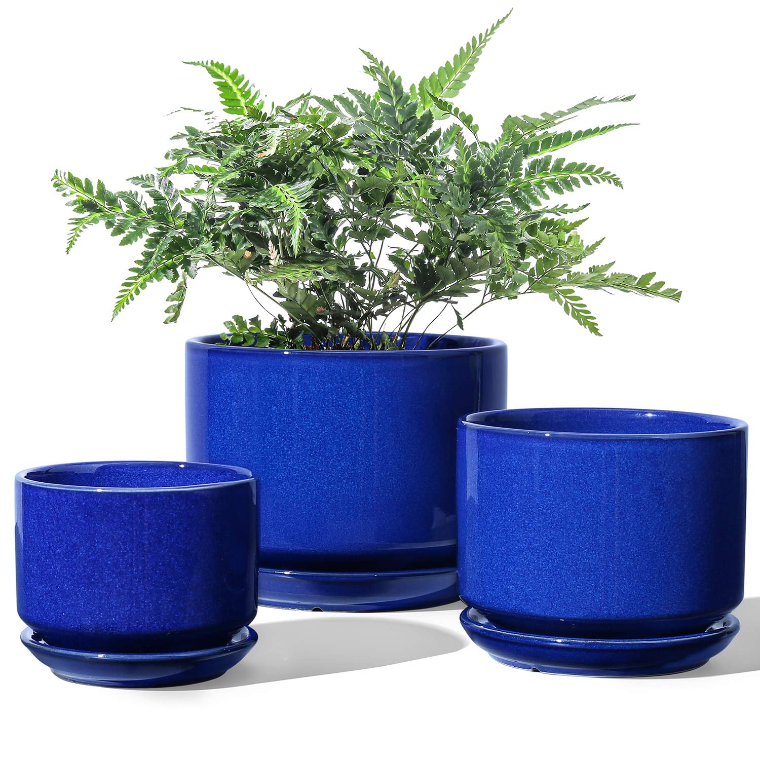 "BEMAY Indoor Ceramic Plant Pots, Modern Large 6.8"", 5.3"", 4.3 ...