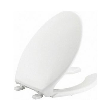 BEMIS 1955CT-000 Toilet Seat, Without Cover, Plastic, Elongated, White ...