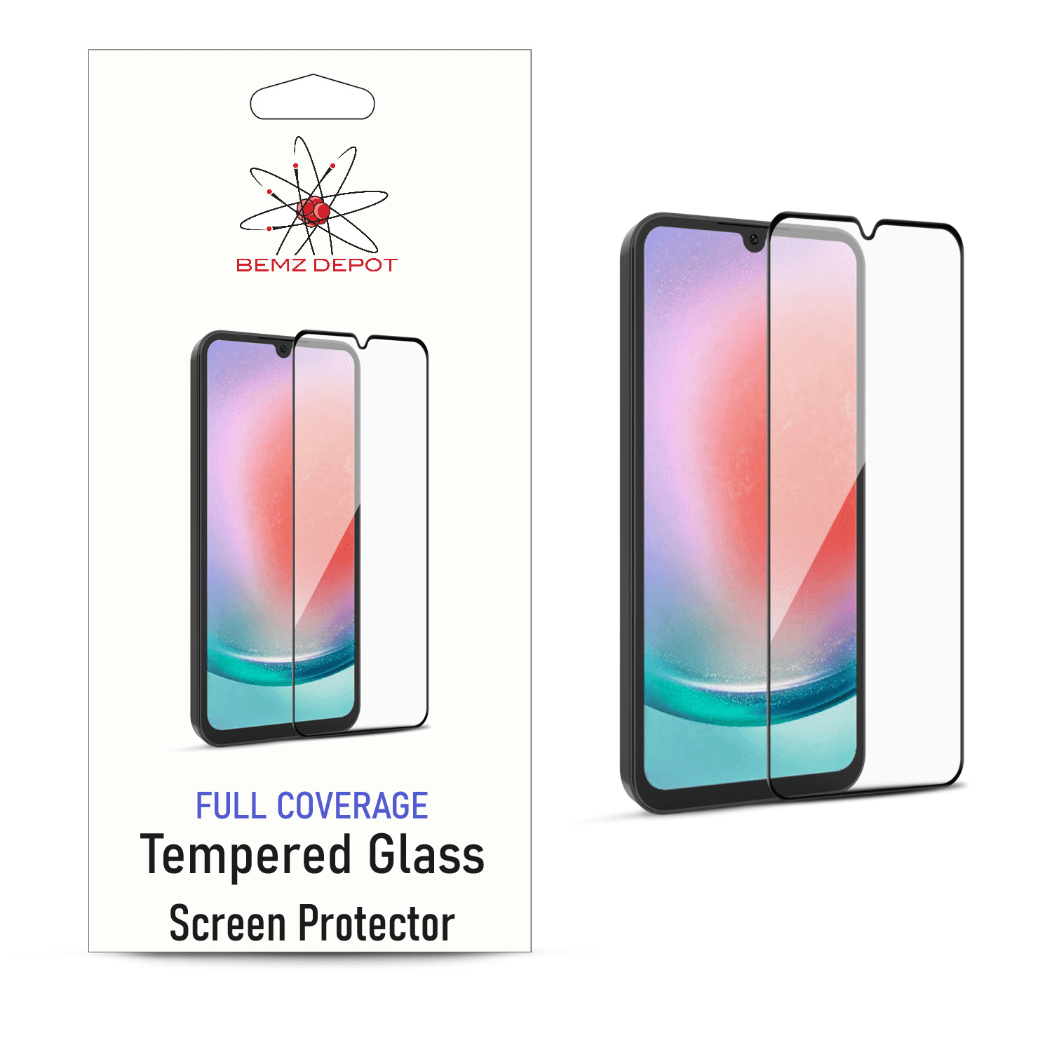 BEMZ Full Coverage Glass Screen Protector for Samsung Galaxy A35 5G ...