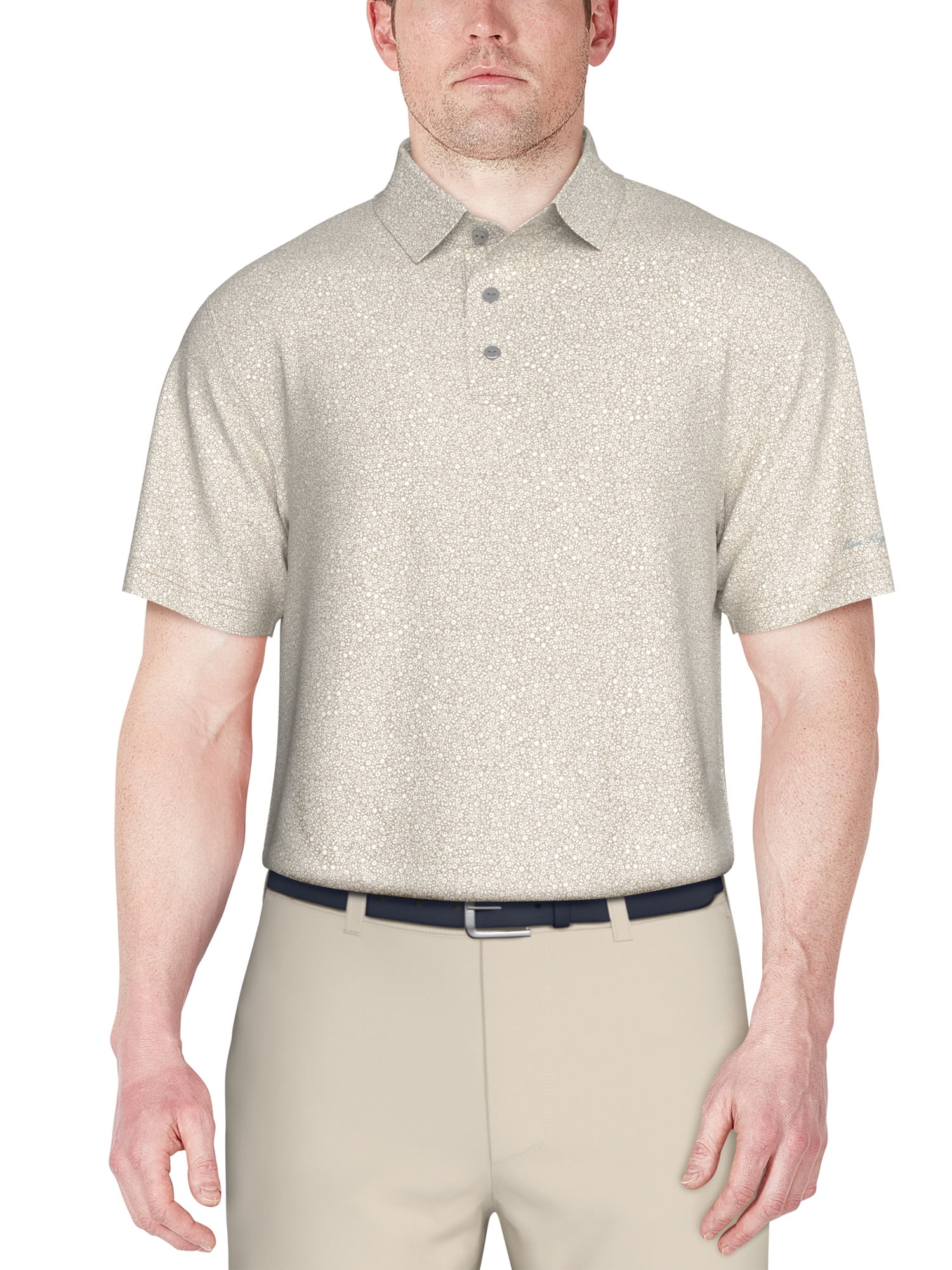 Ben Hogan Men's and Big Men’s Micro Floral Golf Polo Shirt, up to Size ...