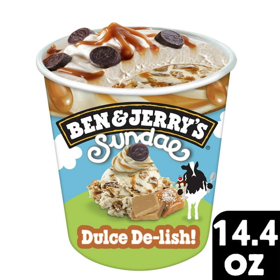 Ben & Jerry's Sundae Dulce De-lish Salted Caramel Dulce De Leche Ice ...