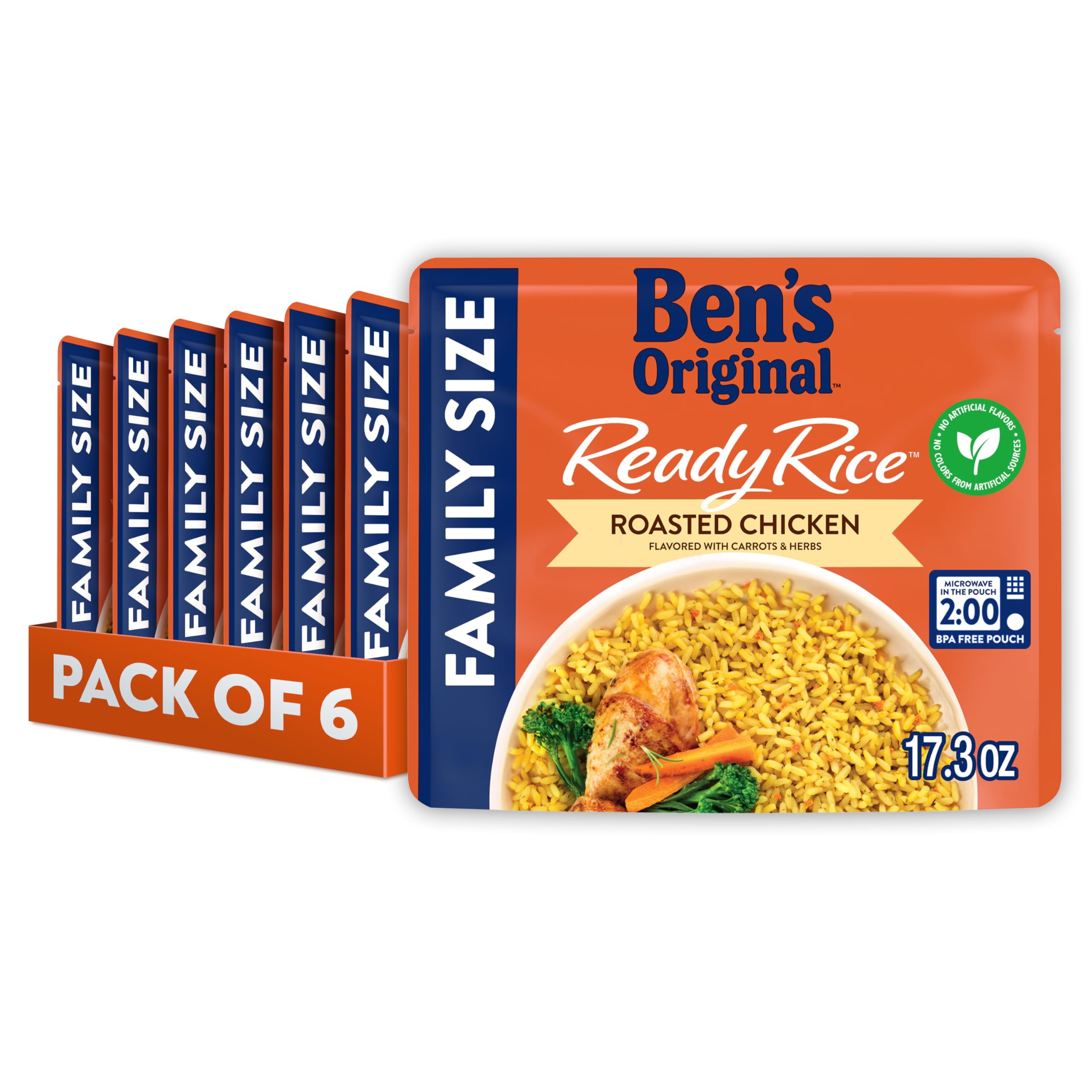 BEN'S ORIGINAL READY RICE Roasted Chicken KKS1 Flavored Family Size ...