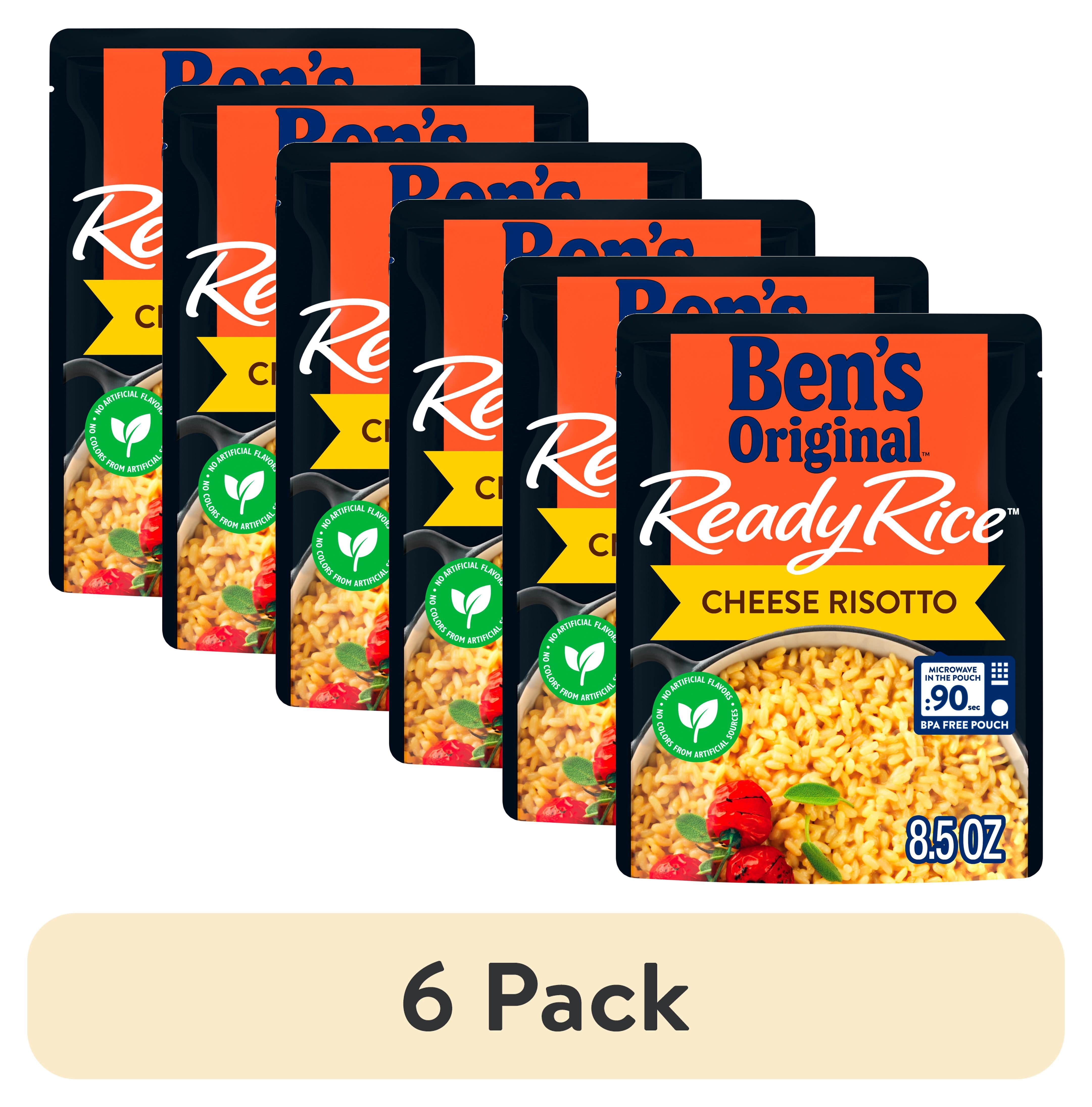 (6 pack) BEN'S ORIGINAL Ready Rice Cheese Risotto Flavored Rice, Easy ...