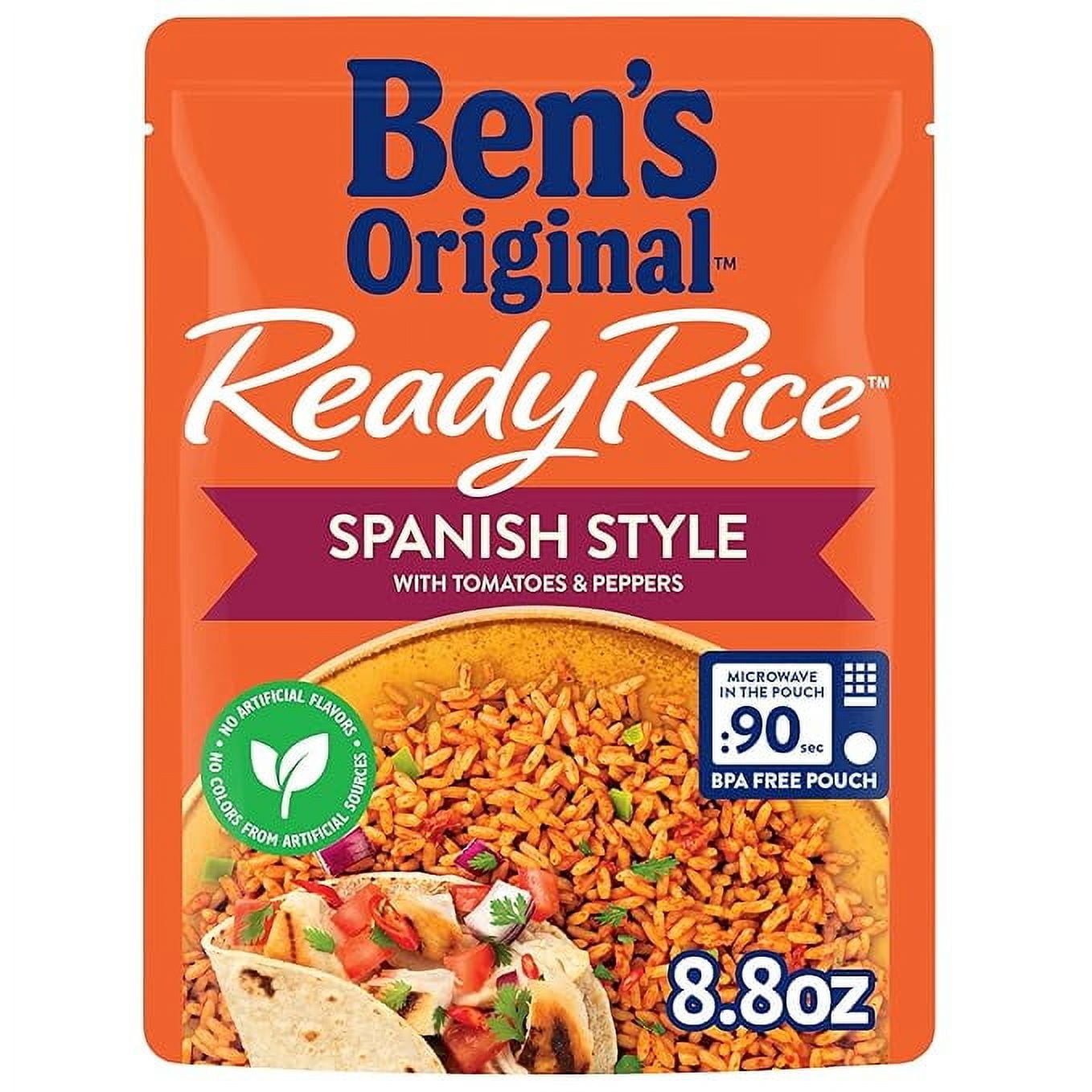 BEN'S ORIGINAL Ready Rice Spanish Style Flavored Rice, Easy Dinner Side ...