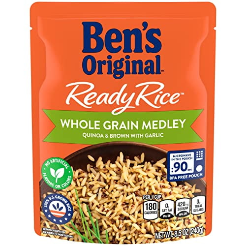 BEN'S ORIGINAL Ready Rice Whole Grain Medley Quinoa and Brown Flavored ...