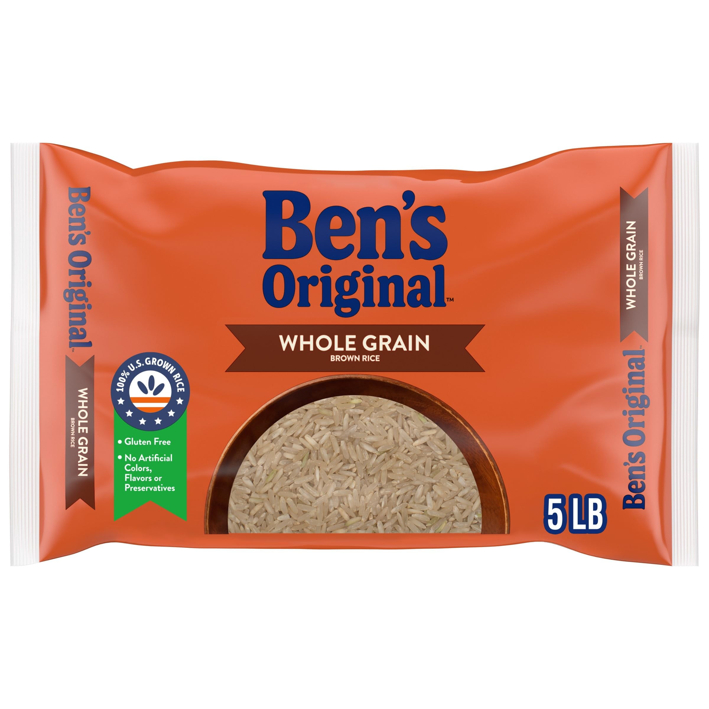 Ben,S Original Whole Grain Brown Rice, 5 Lb Bag - Walmart.com