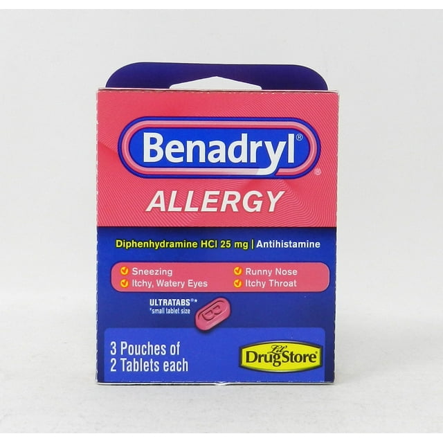 BENADRYL ALLERGY 6CT (Pack of 6) - Walmart.com