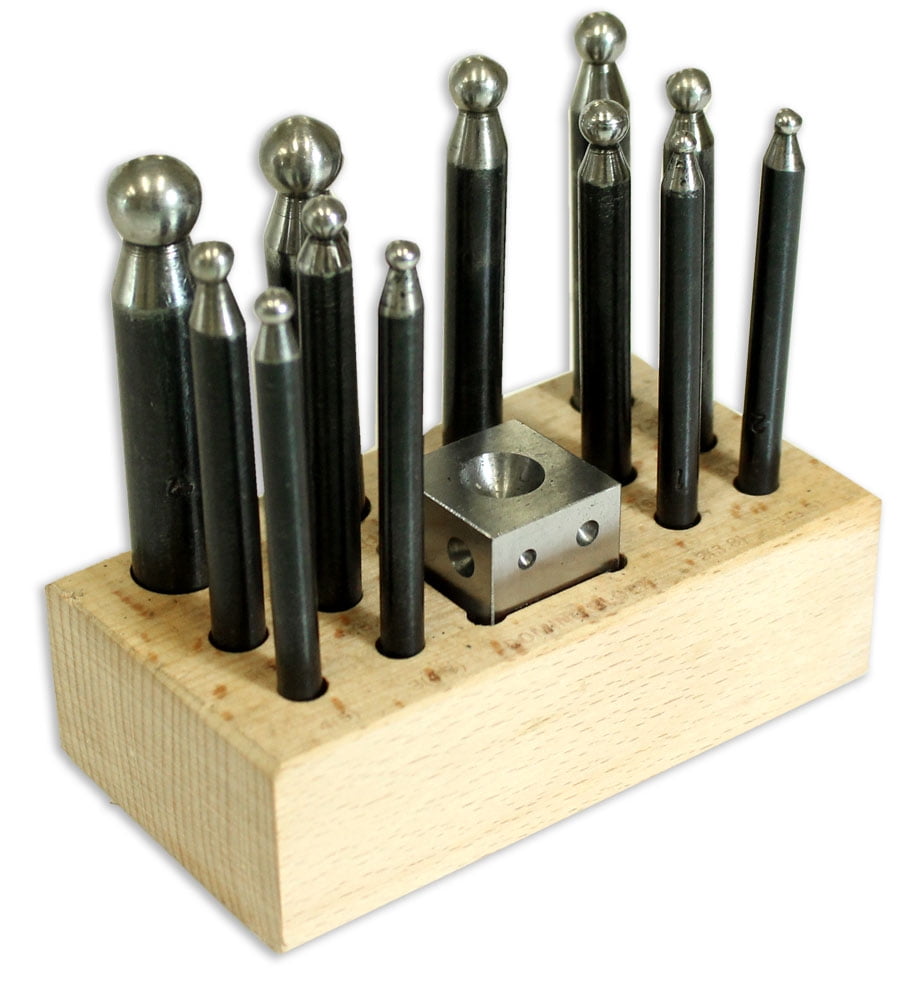 BENCH WIZARD 14 Piece Jewelers Doming Block Dapping Punch Set | Heavy ...