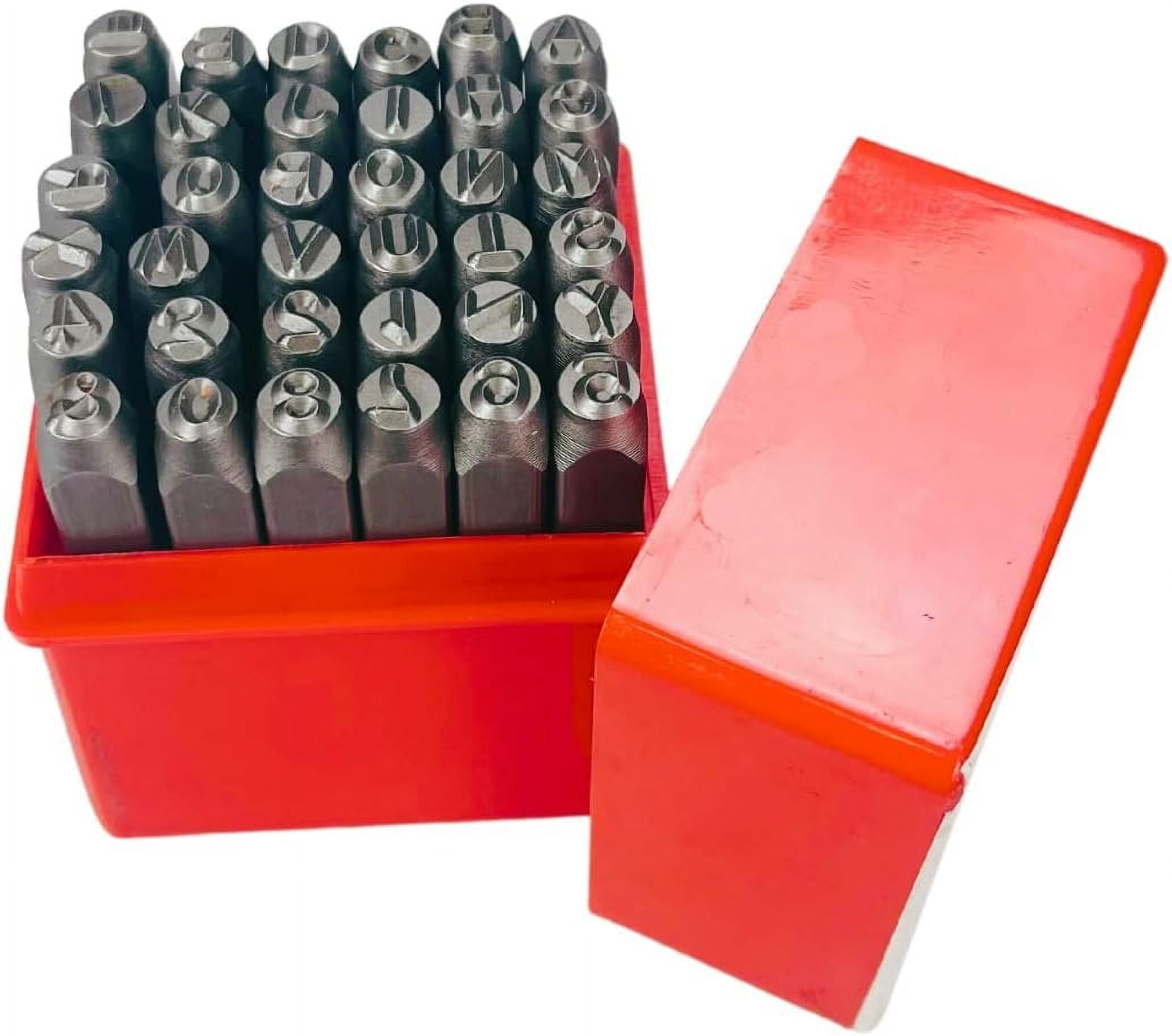 BENCH WIZARD 36 Pc Alpha Numeric Punch Set 1/4Inch 6MM Heat-Treated ...